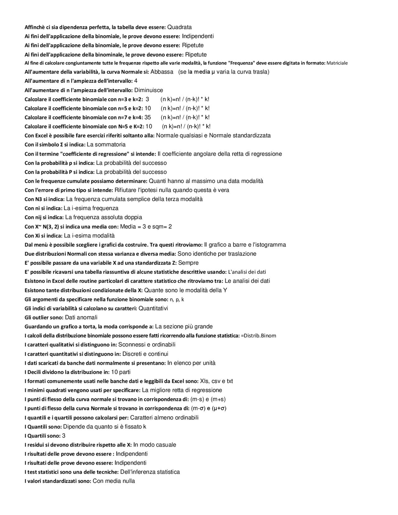 Statistica 1 Test Compiti Aggiornato Prove Desame Di Statica Docsity
