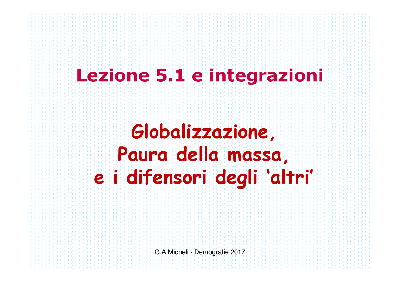 Slide Corso Di Strutture E Processi Del Mutamento Demografico Docsity