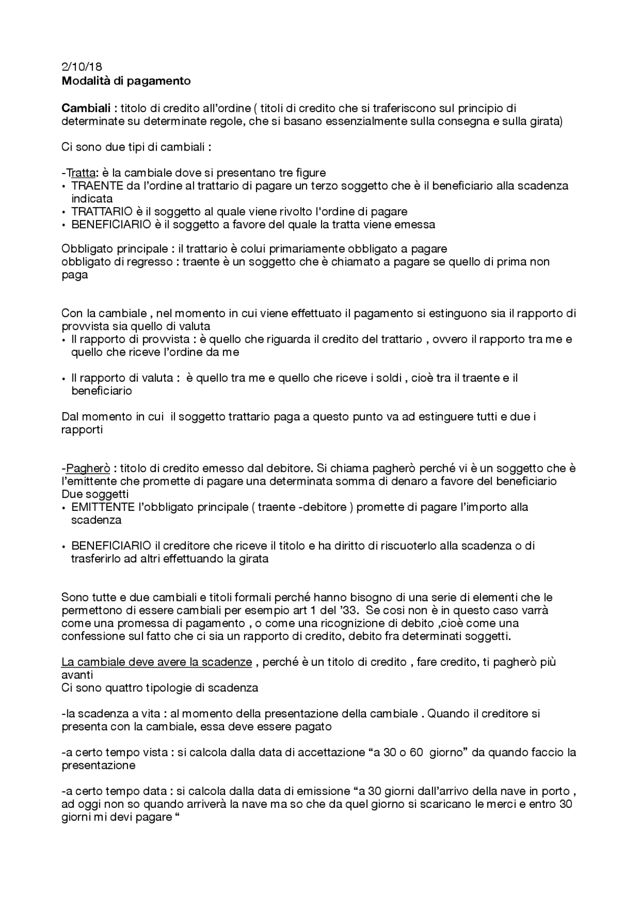 Diritto Commerciale Docsity