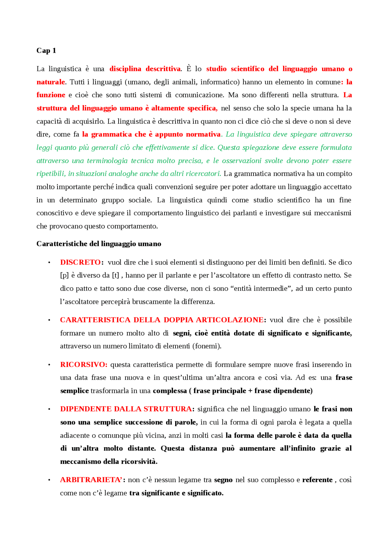 Riassunto Cap 1 Le Lingue E Il Linguaggio Di Graffi E Scalise Docsity