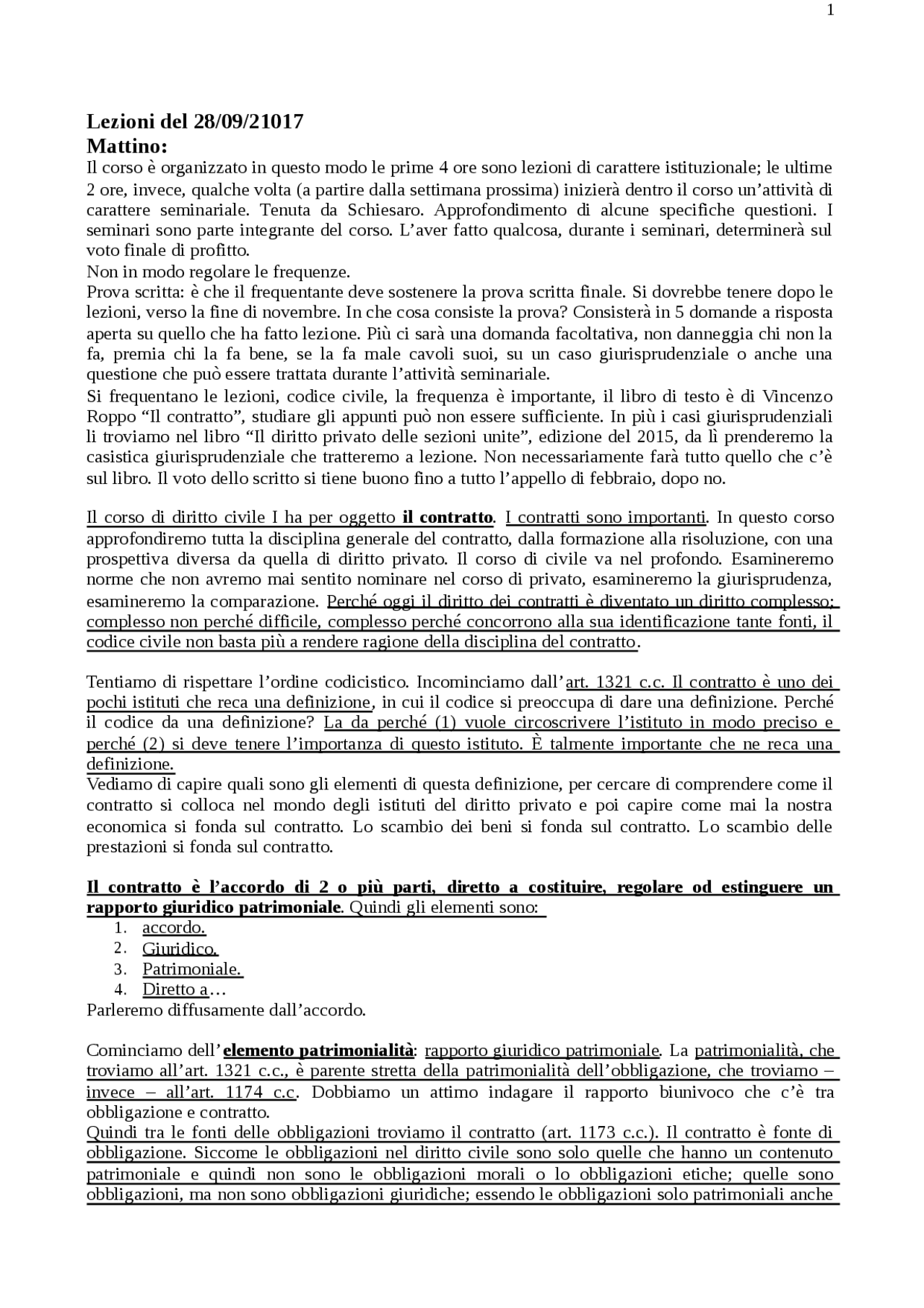 Corso Di Diritto Civile 1 Docsity