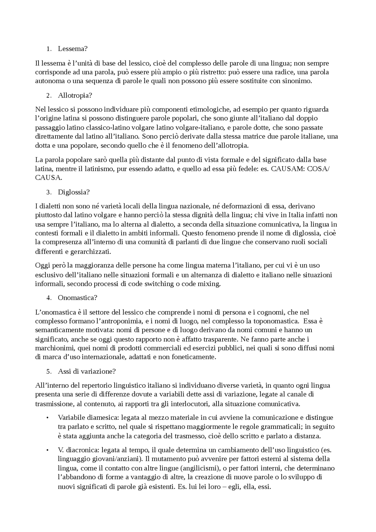 Risposte Domande Grammatica 2 Docsity