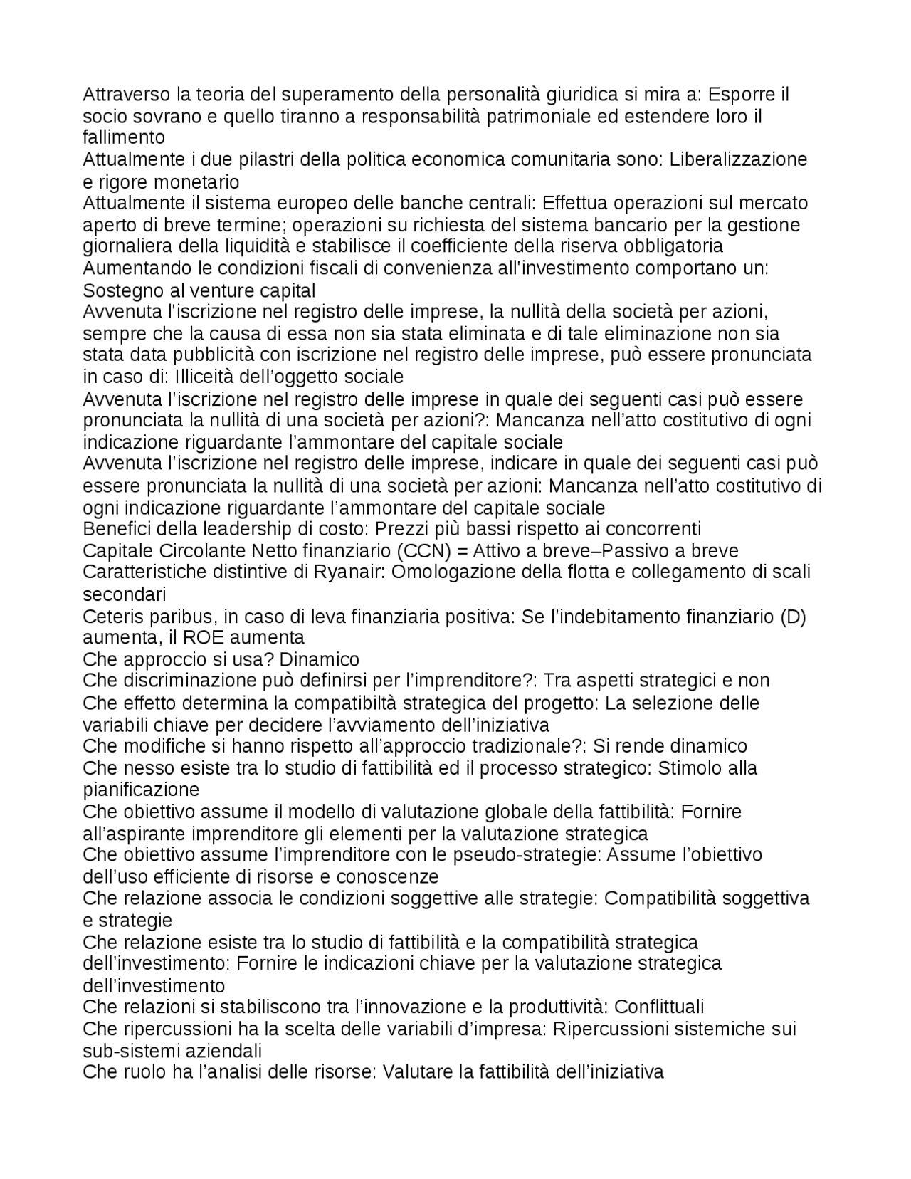 Economia E Gestione Delle Imprese Docsity