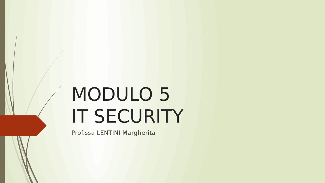Modulo 5 Per La Nuova Ecdl In Power Point Docsity