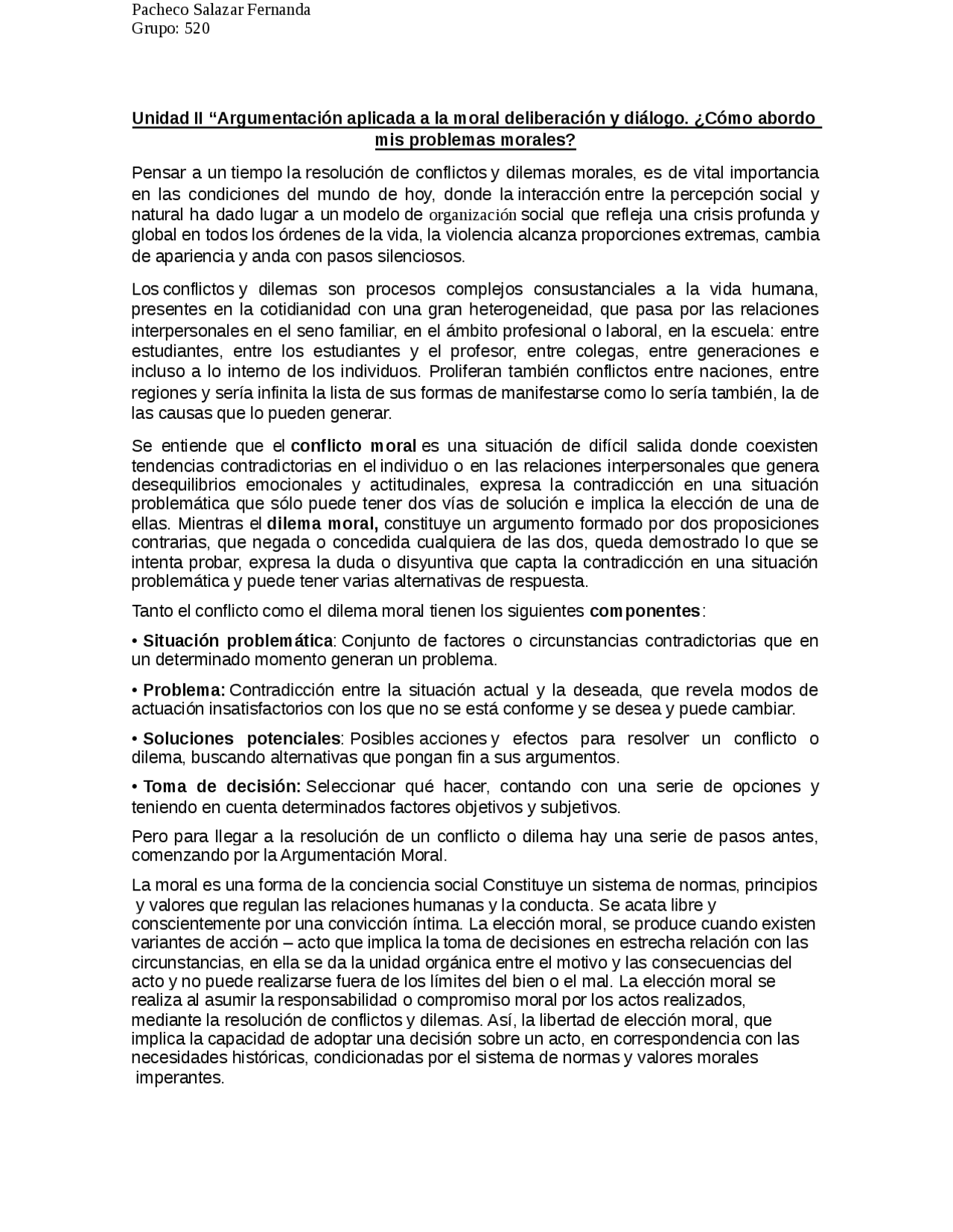 Argumentación Moral Ética - Docsity