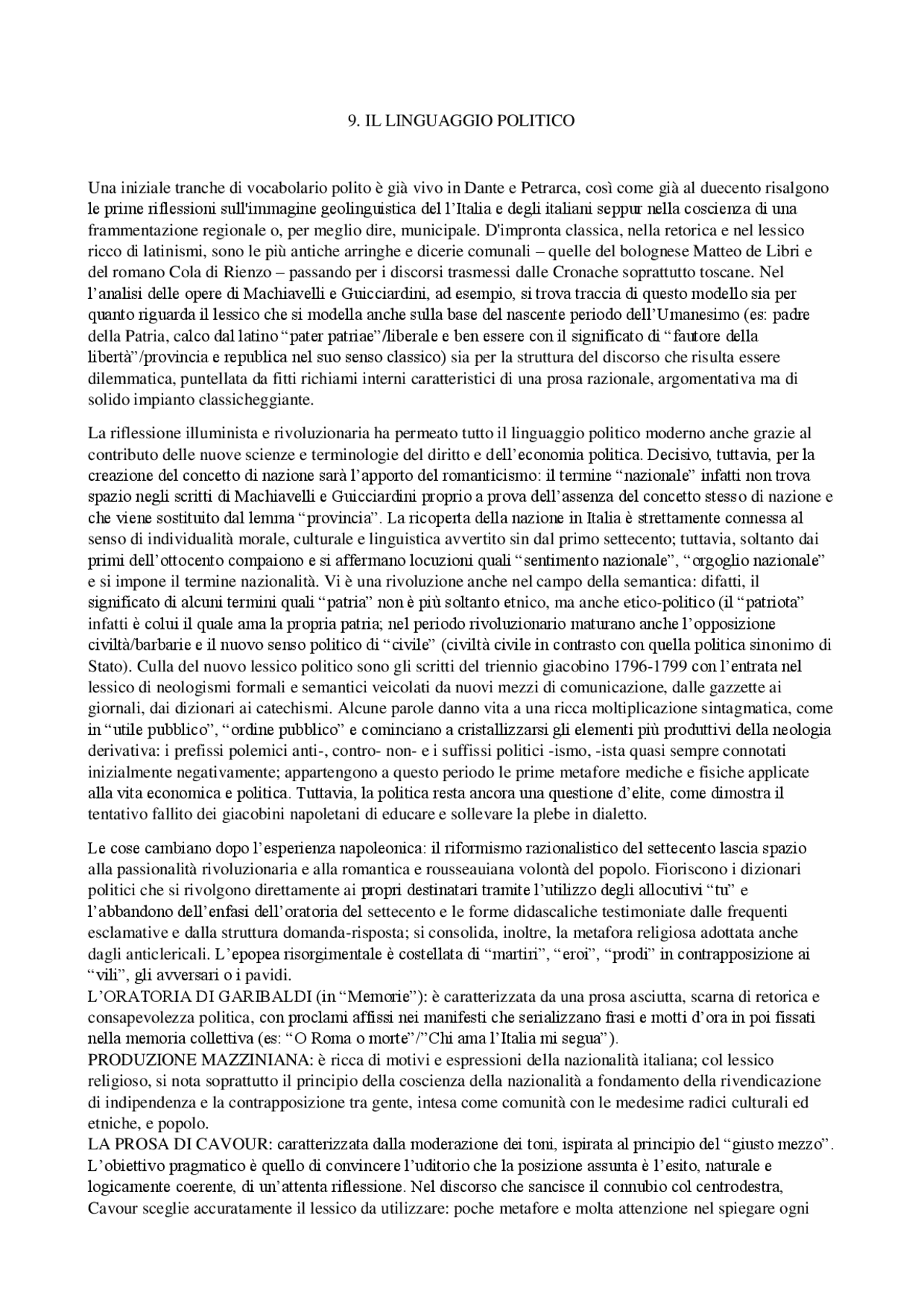 Riassunto Del Cap 9 In Trifone Lingua E Identità Una Storia Sociale