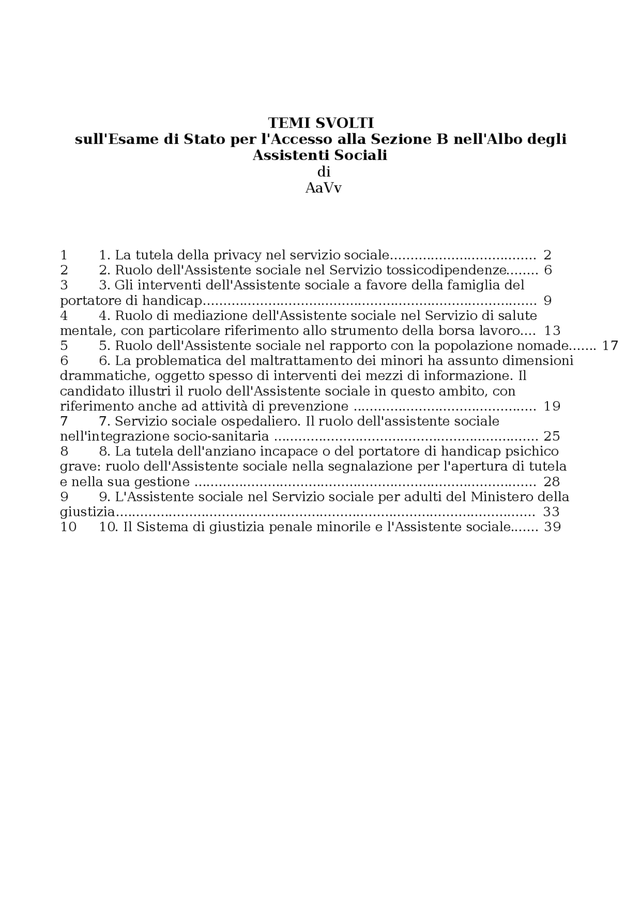 Temi Svolti Esame Di Stato Docsity