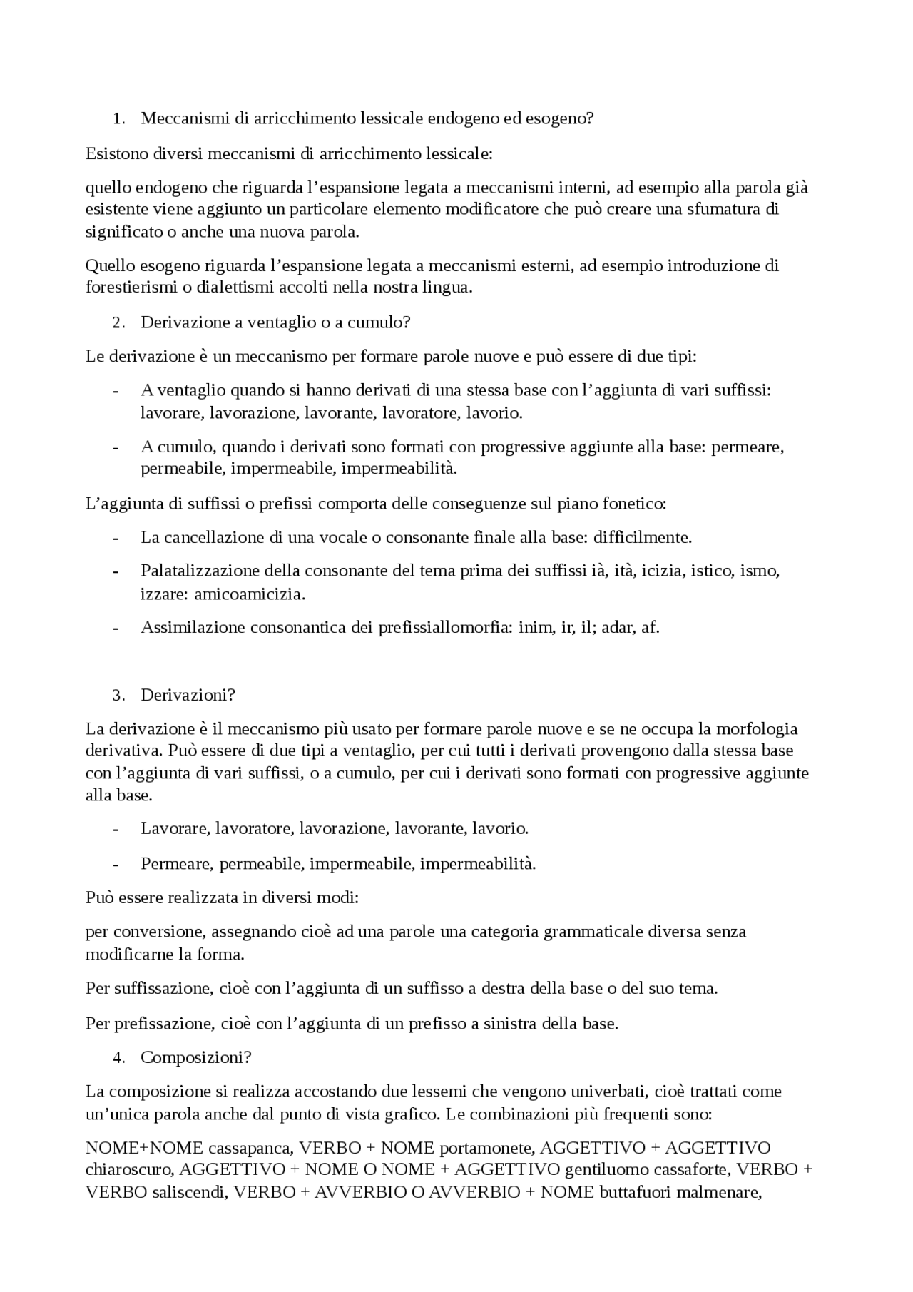 Risposte Domande Esame Grammatica Docsity
