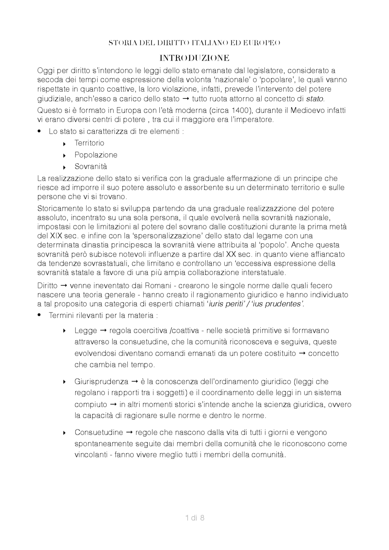 Riassunto Cap 1 Storia Del Diritto Età Medievale E Moderna Docsity