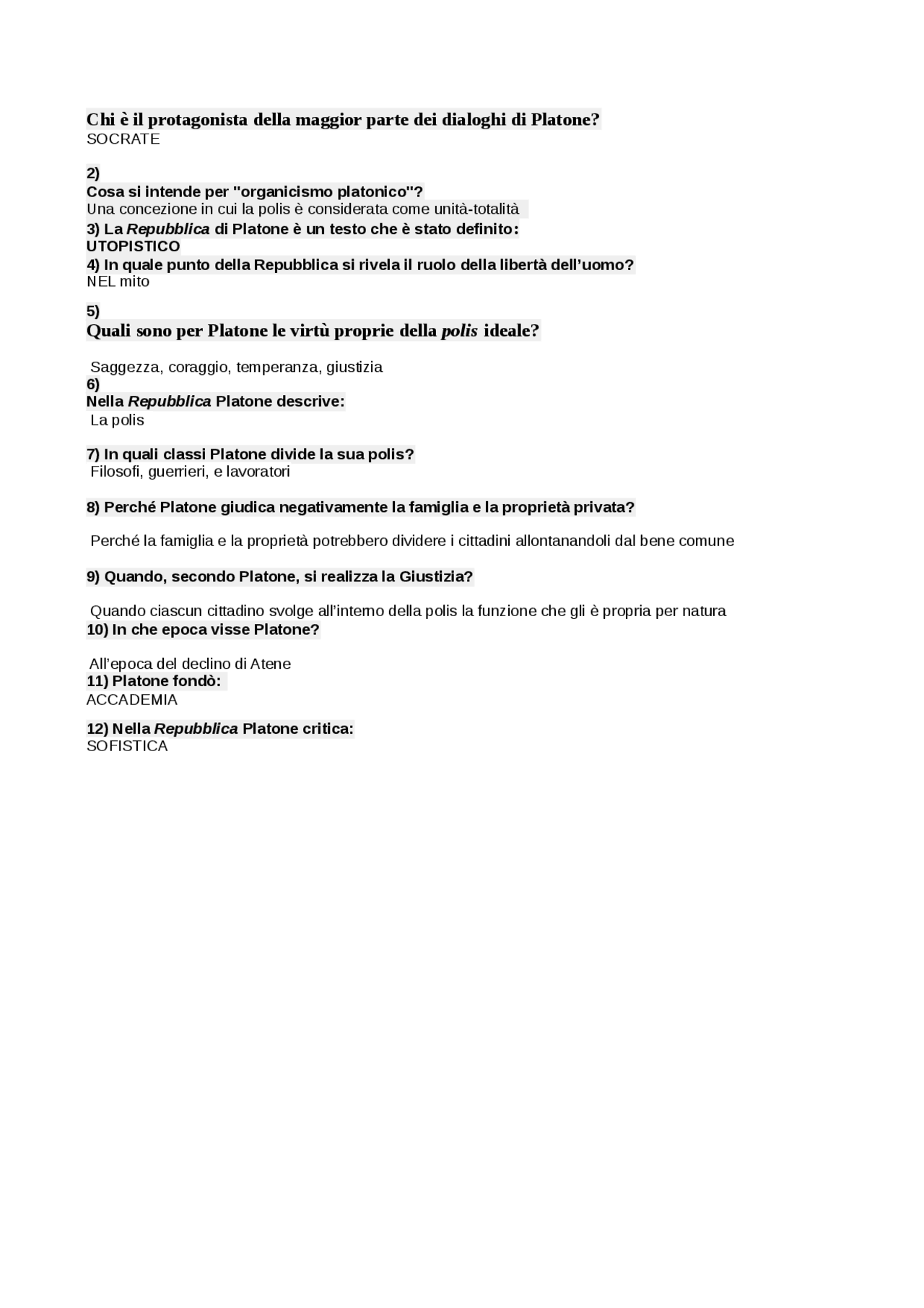 Test Modulo 1 Storia Delle Dottrine Politiche Docsity
