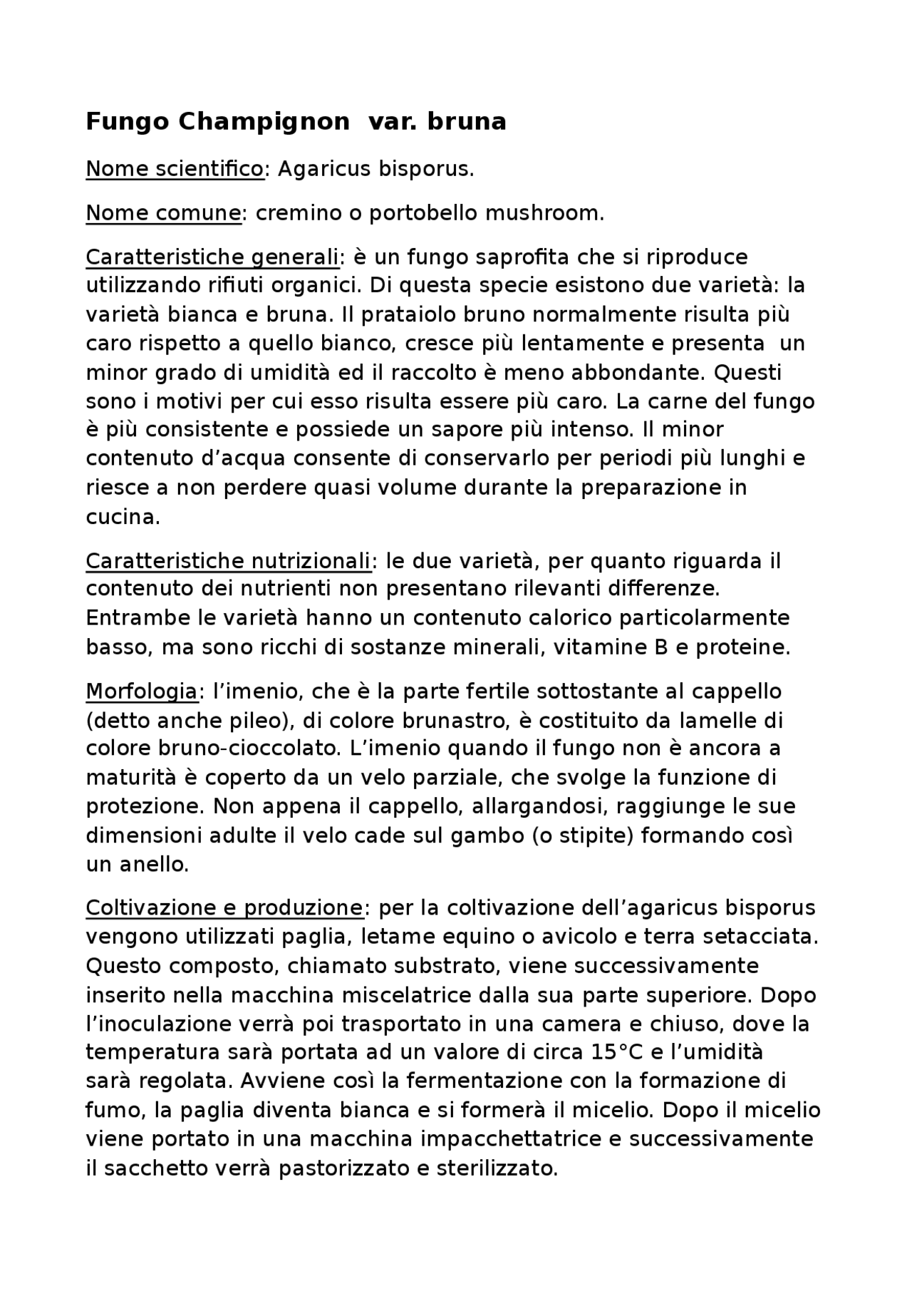Funghi Specie Autoctone Docsity