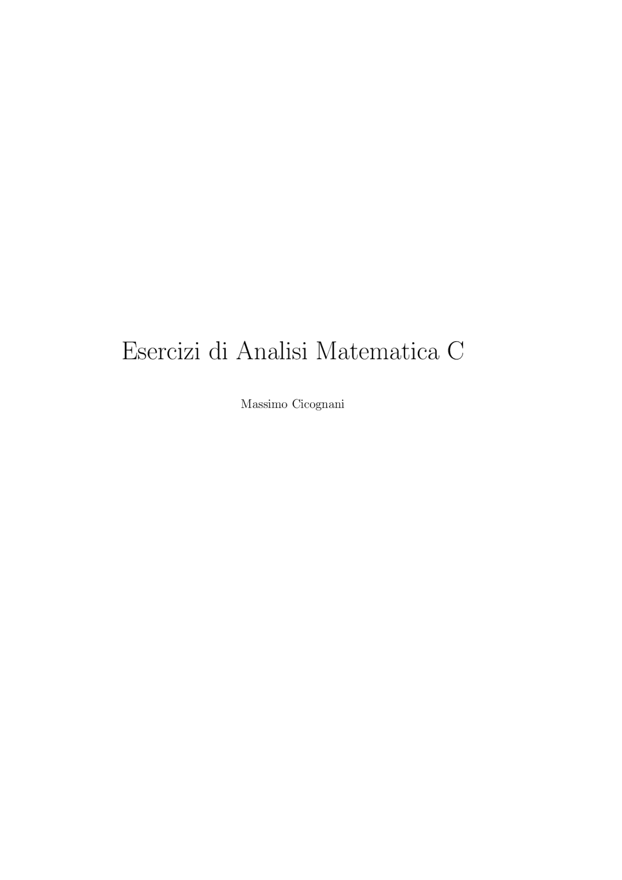 Esercizi Trasformata Di Fourier Esercizi Di Analisi Matematica Ii