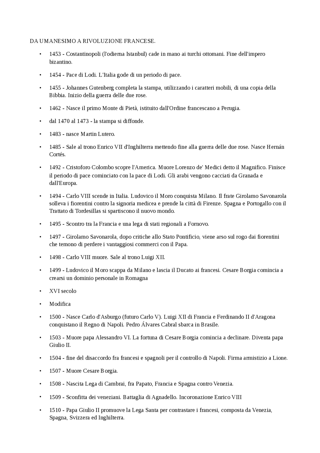 Schemi Riassuntivi Storia Moderna Schemi E Mappe Concettuali Di