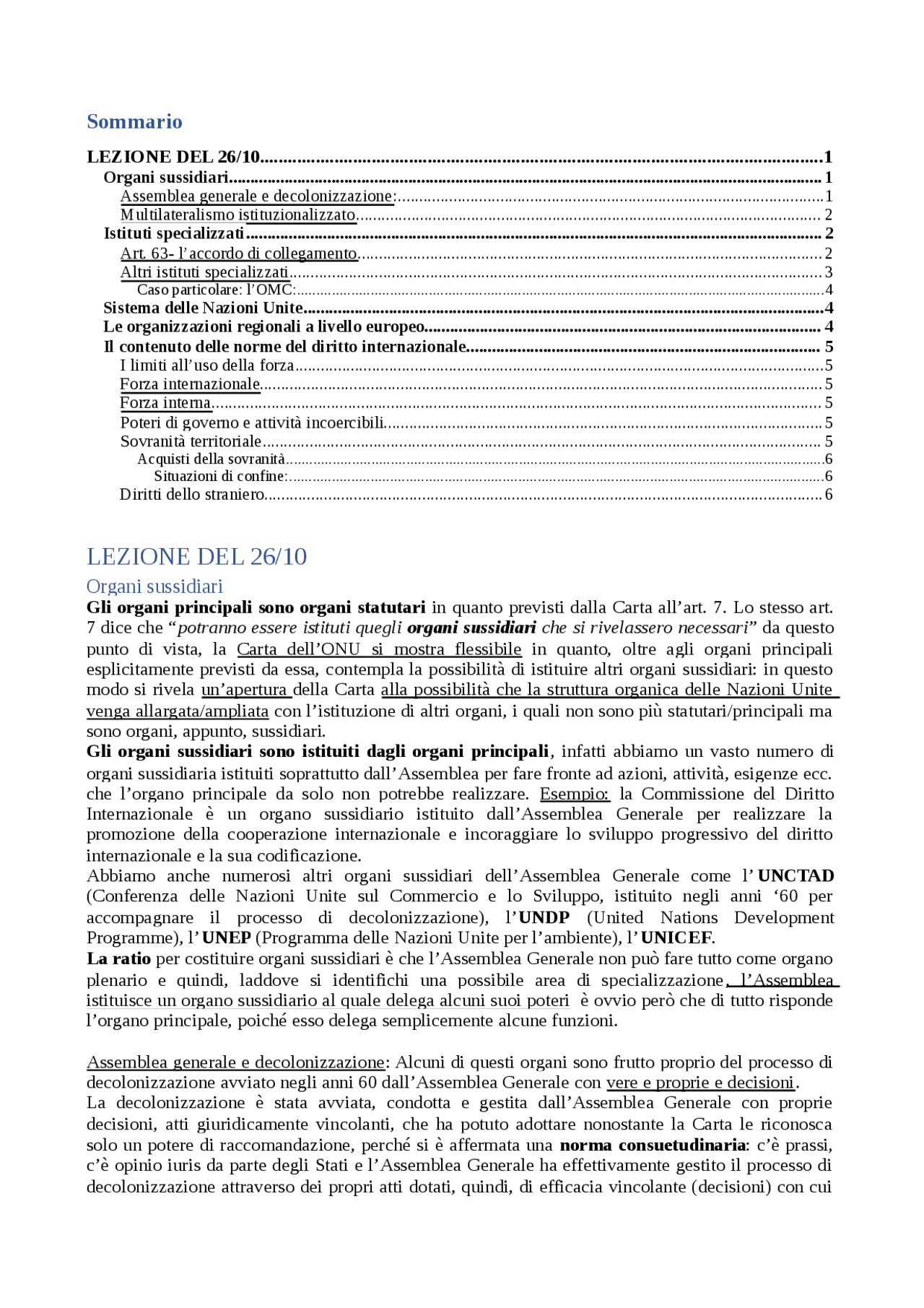 Riassunto Di Manuale Di Diritto Internazionale Di B Conforti Parte