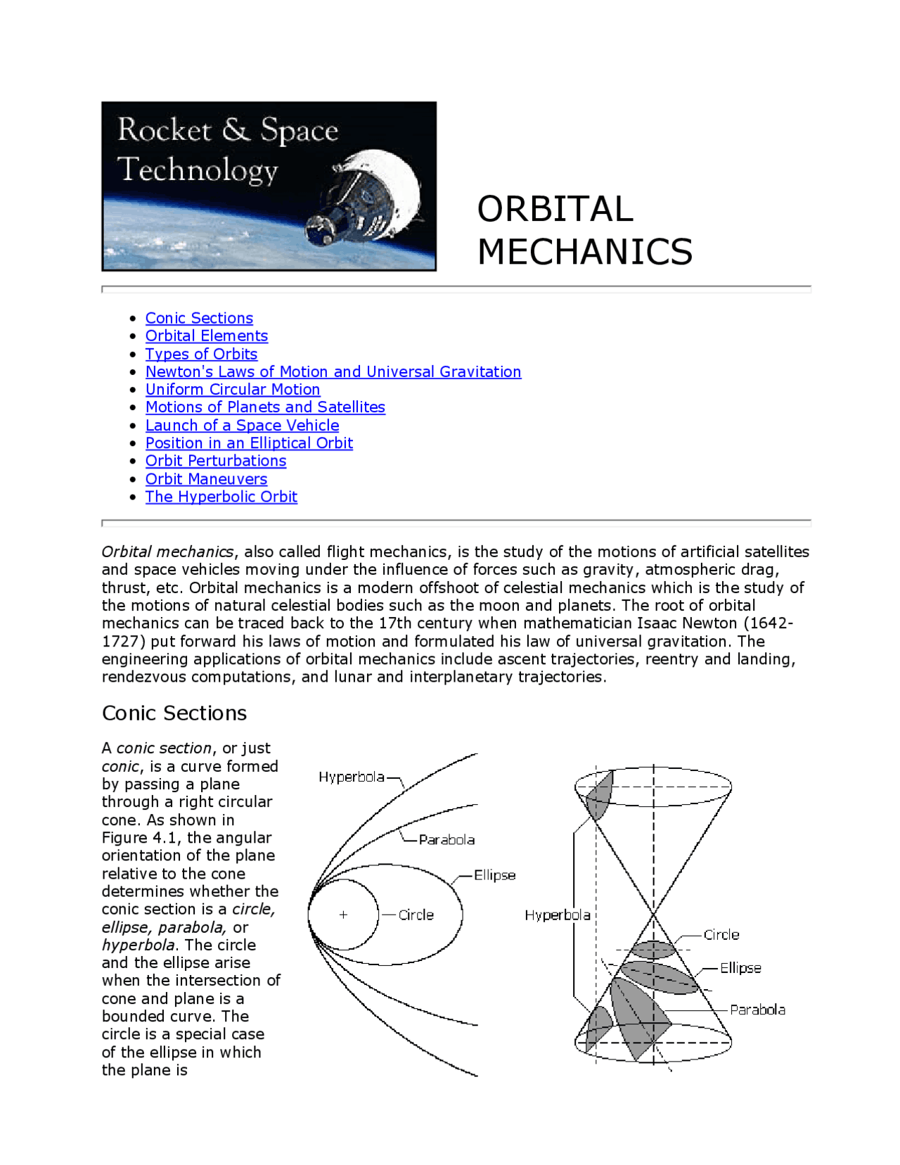 Orbital mechanics study material - Docsity
