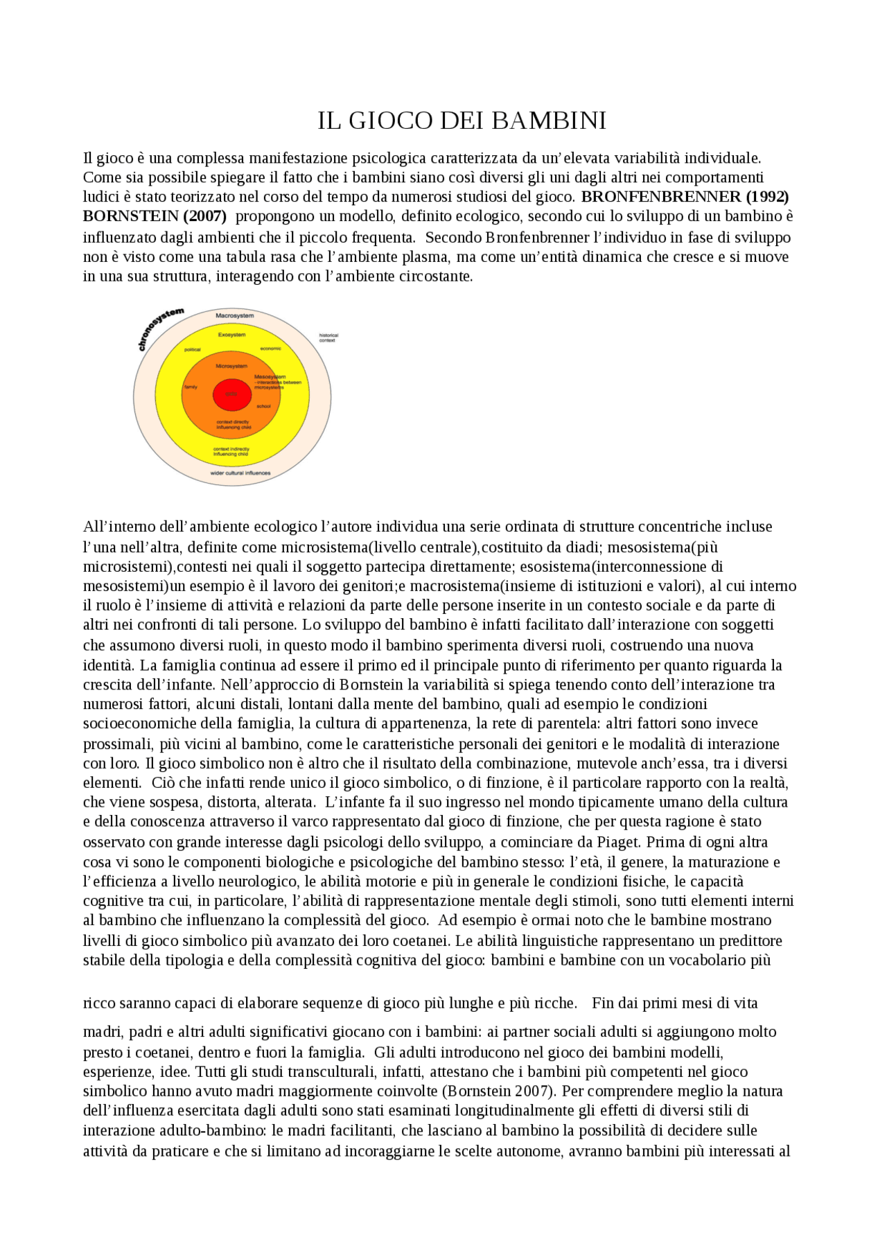 Il Gioco Dei Bambini Docsity