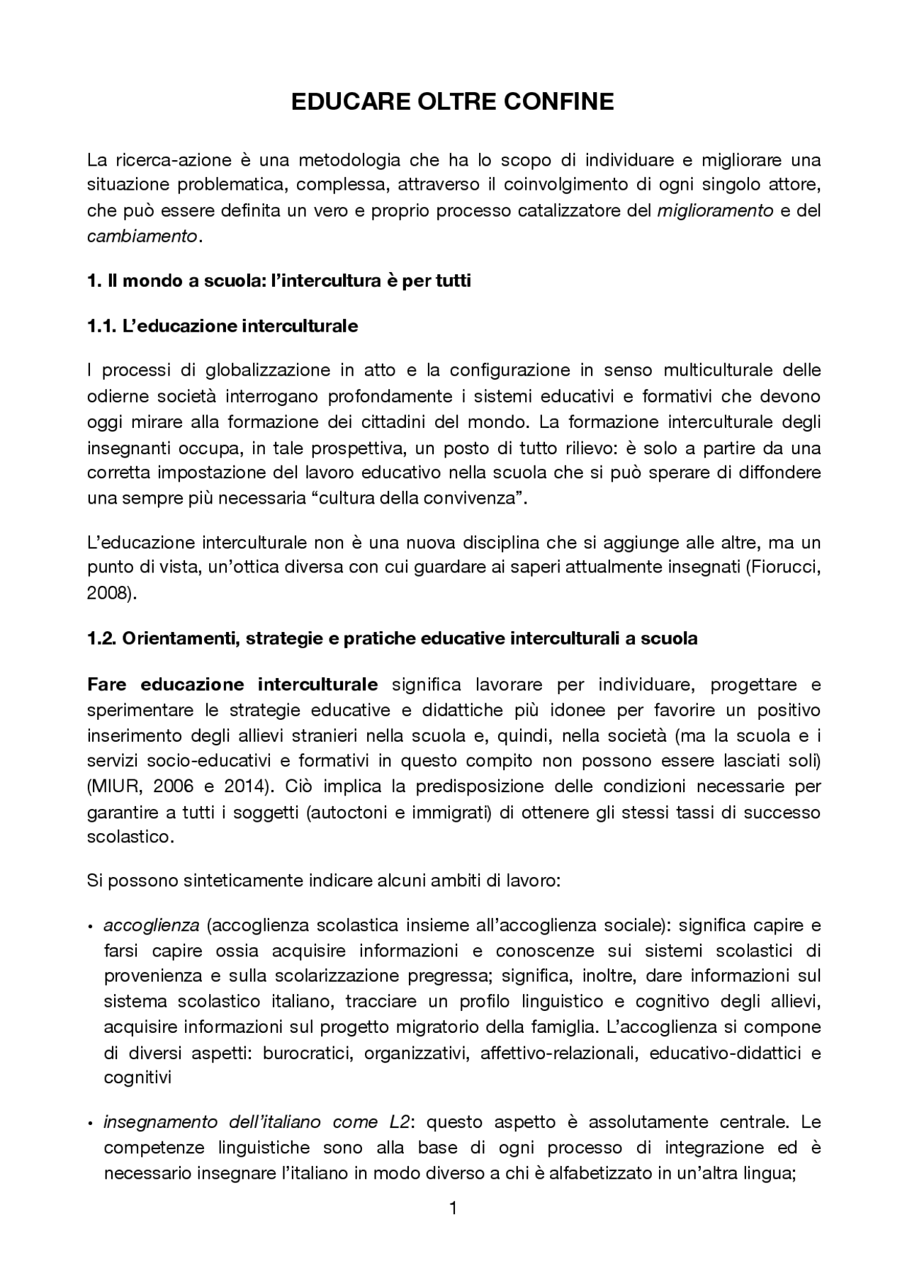 Educare Oltre Confini Docsity