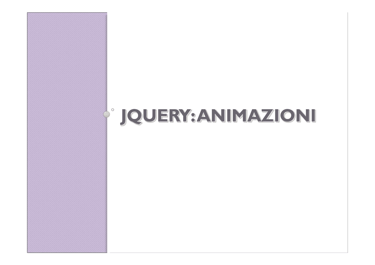 Slides Animazioni JQuery - Docsity