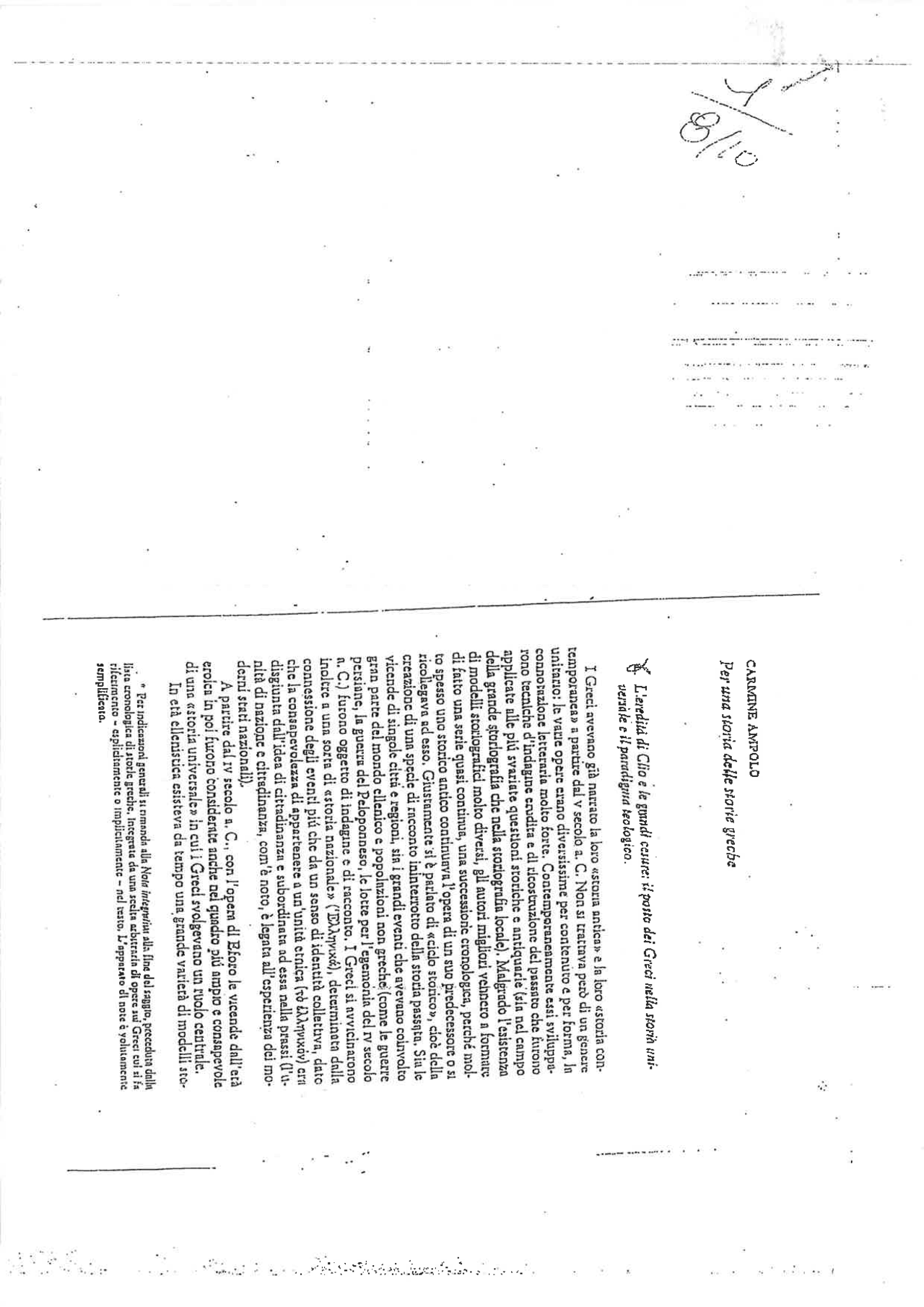 Carmine Ampolo e la storia greca - Docsity