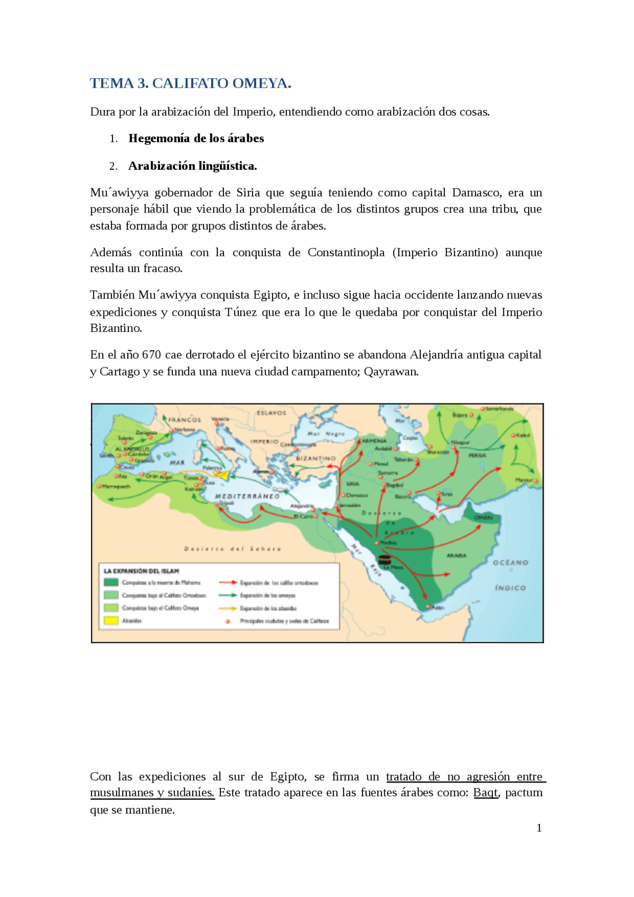 Califato omeya islam medieval segundo año grado en historia - Docsity