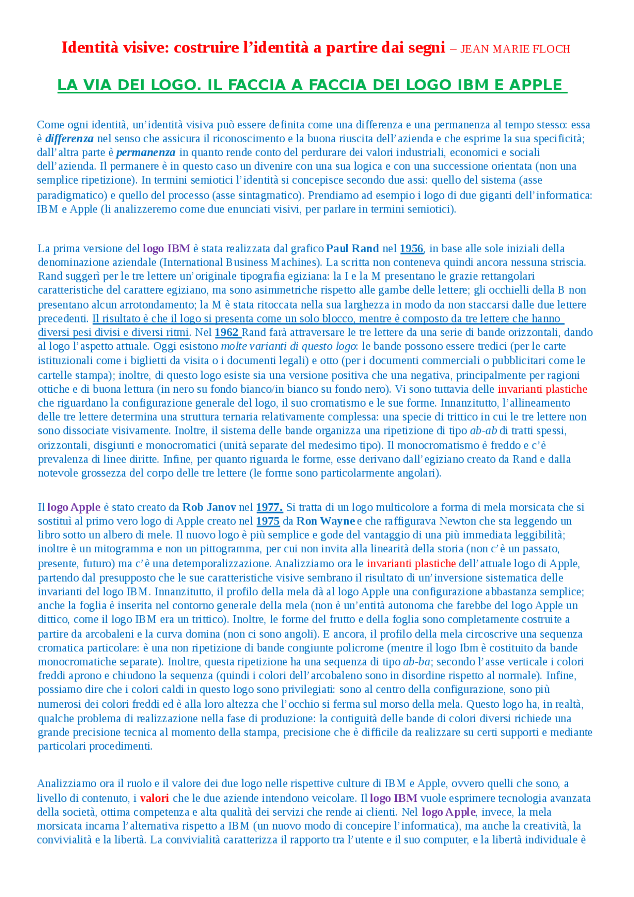 Identità Visive Floch Docsity
