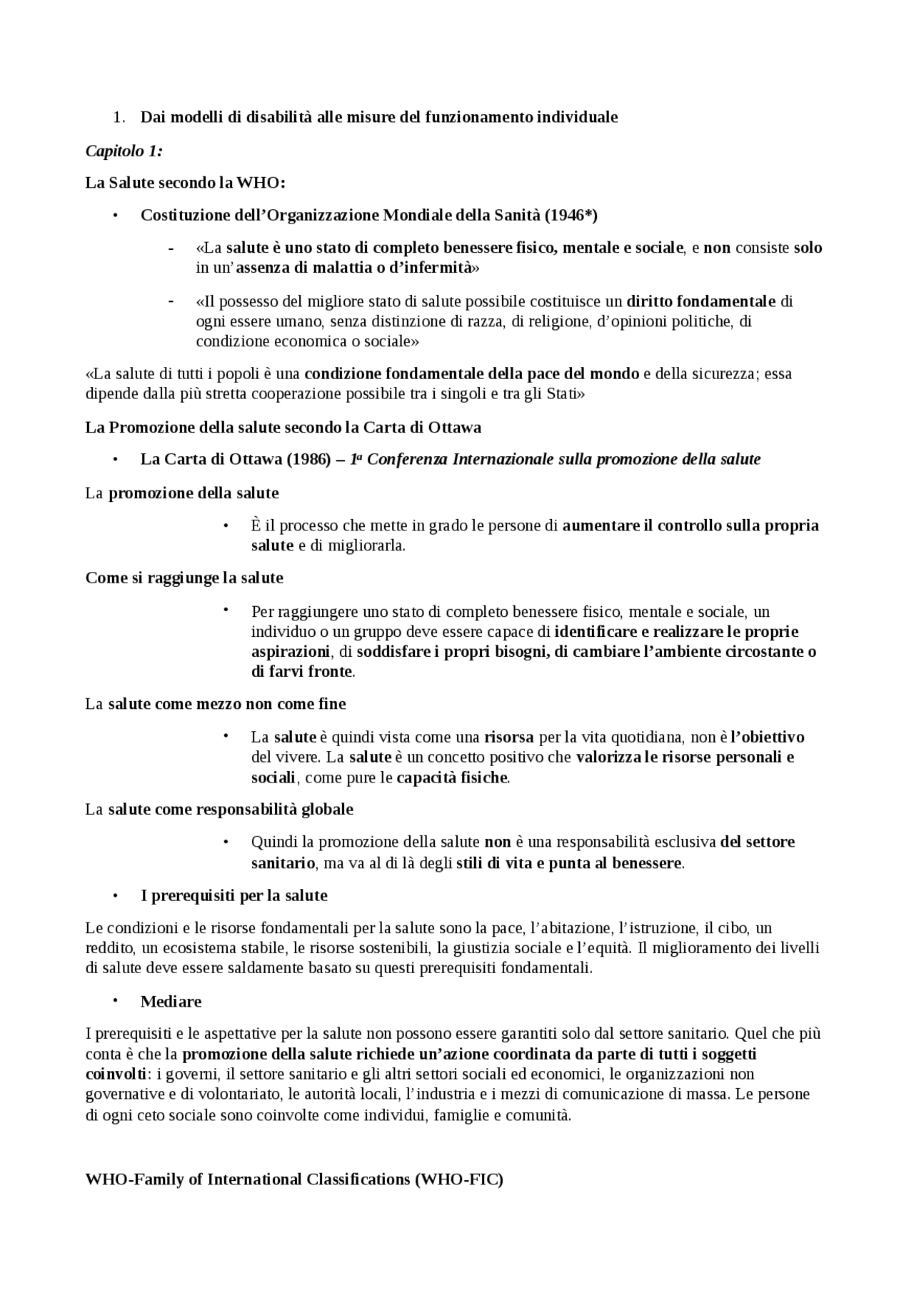I Modelli Di Disabilità Docsity