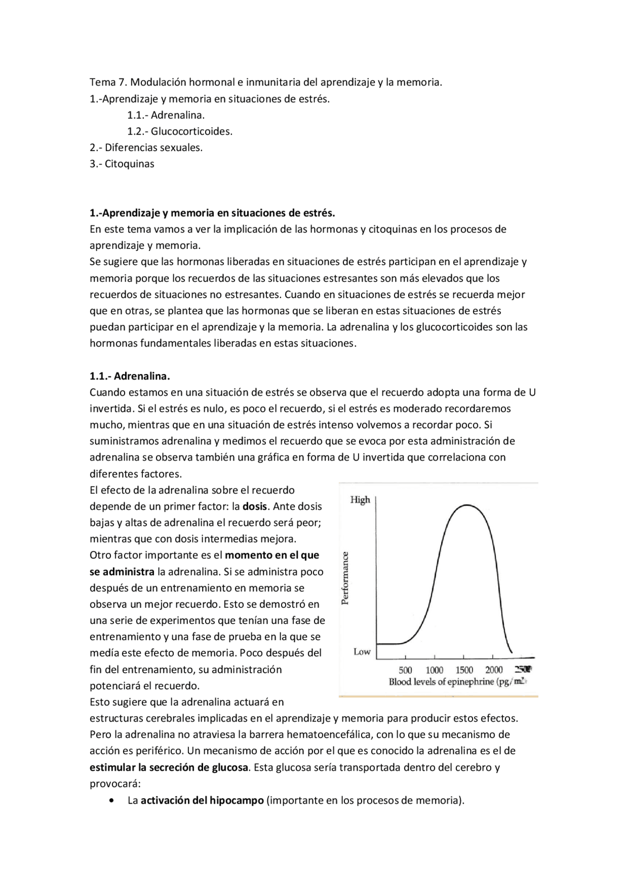 Tema 7 Psicoendocrinologia Docsity