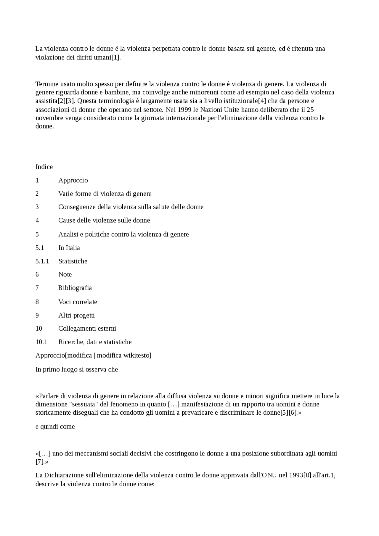 La Violenza Sulle Donne Docsity