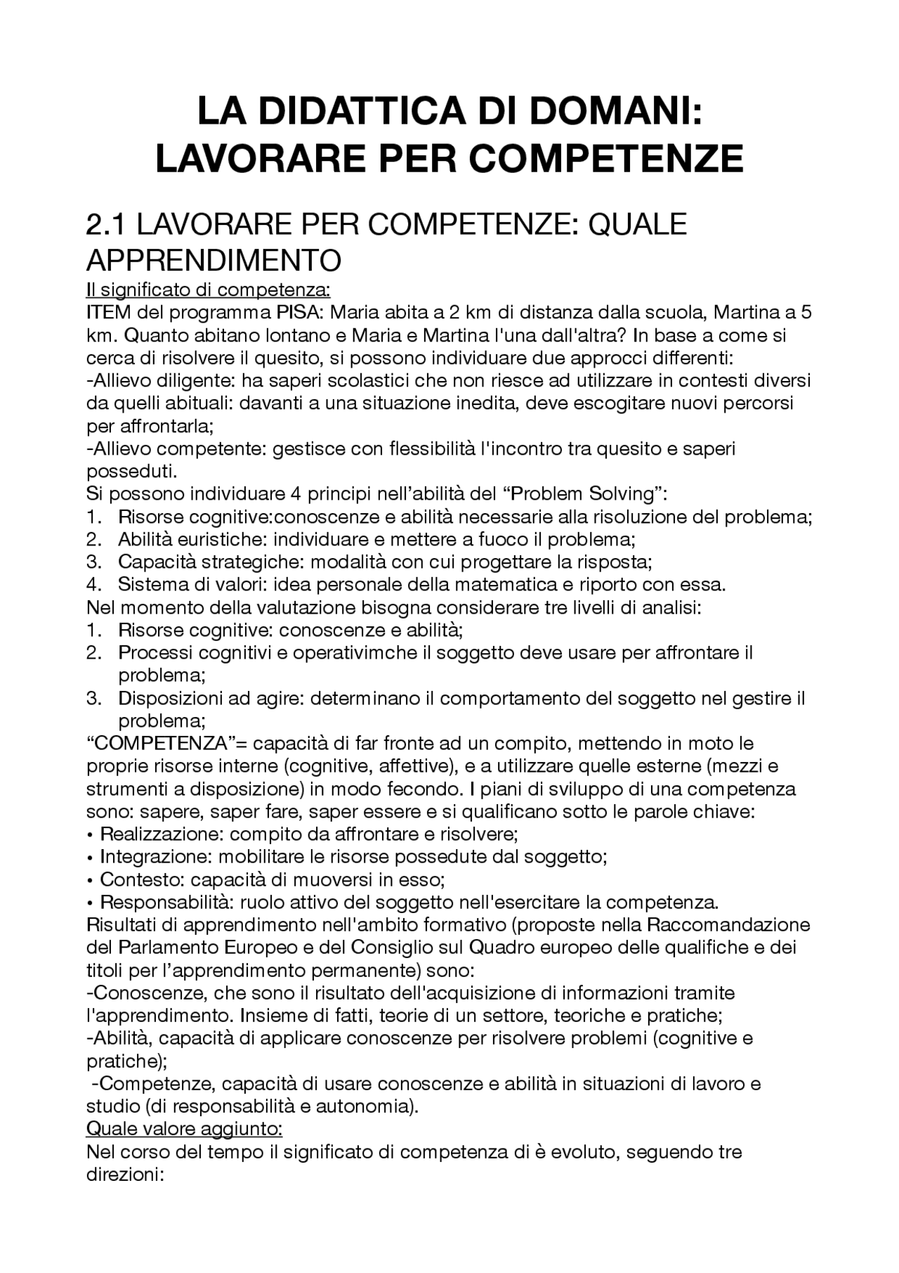 Didattica Generale Di Mario Castoldi Docsity