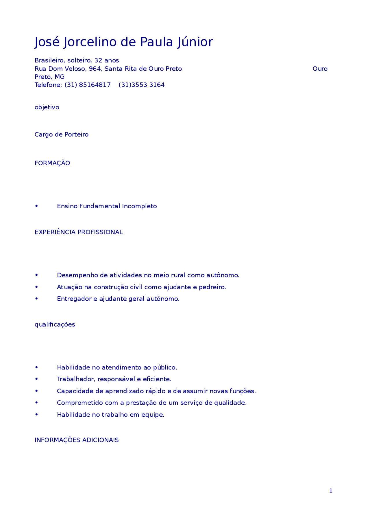 Aprendendo A Fazer Curriculum Esquemas Informática Empresarial Docsity