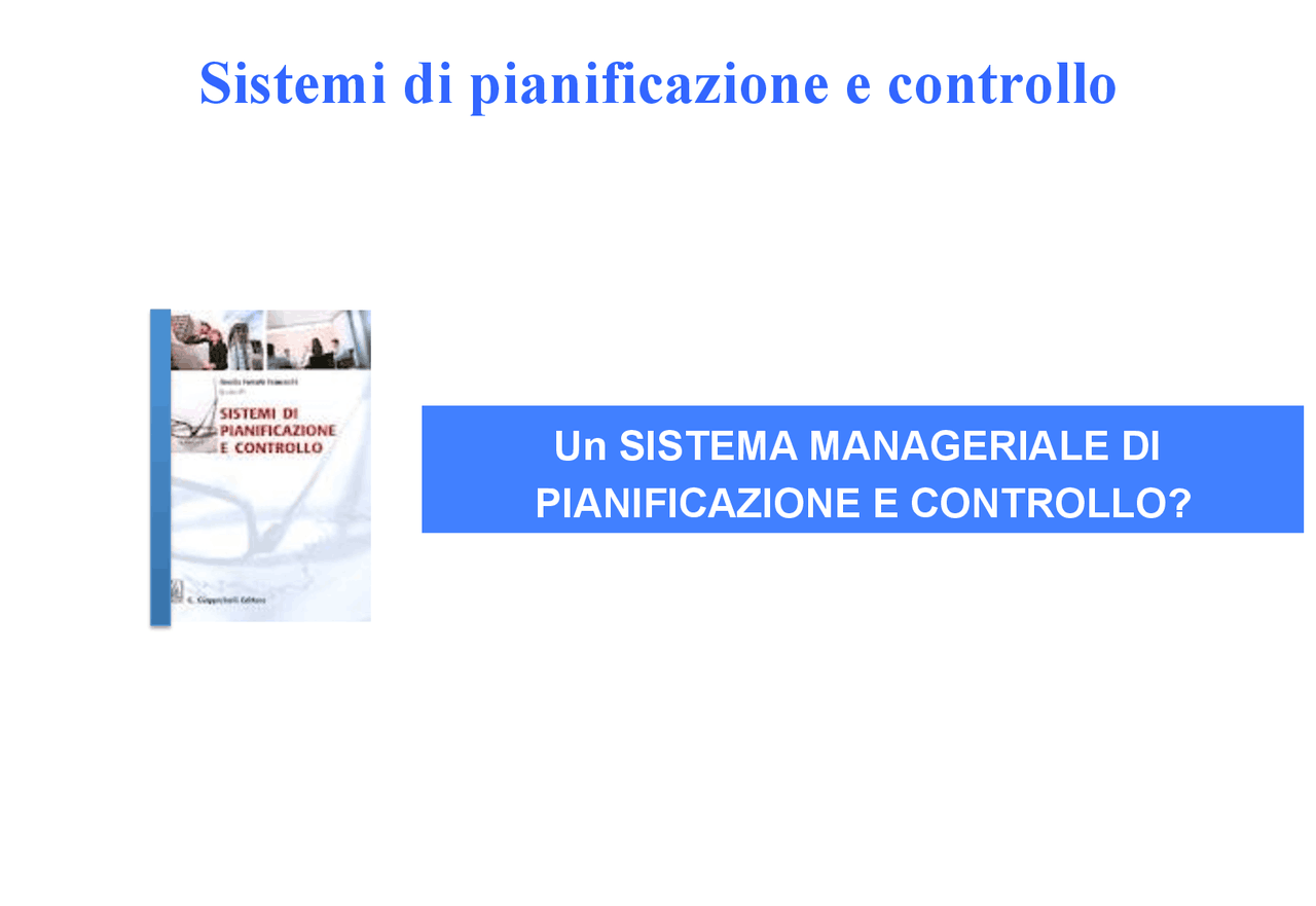 Programmazione E Controllo Docsity