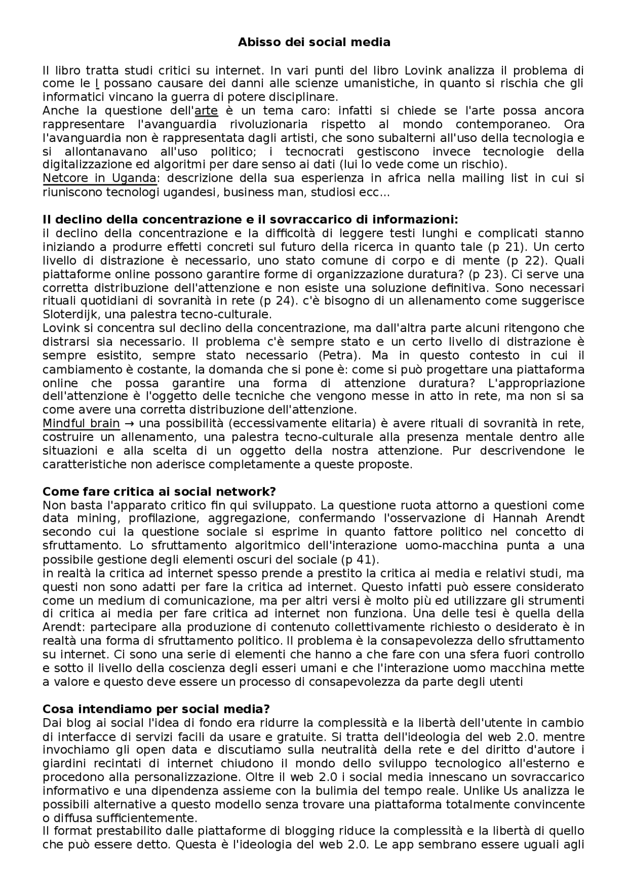 Abisso Dei Social Media Docsity