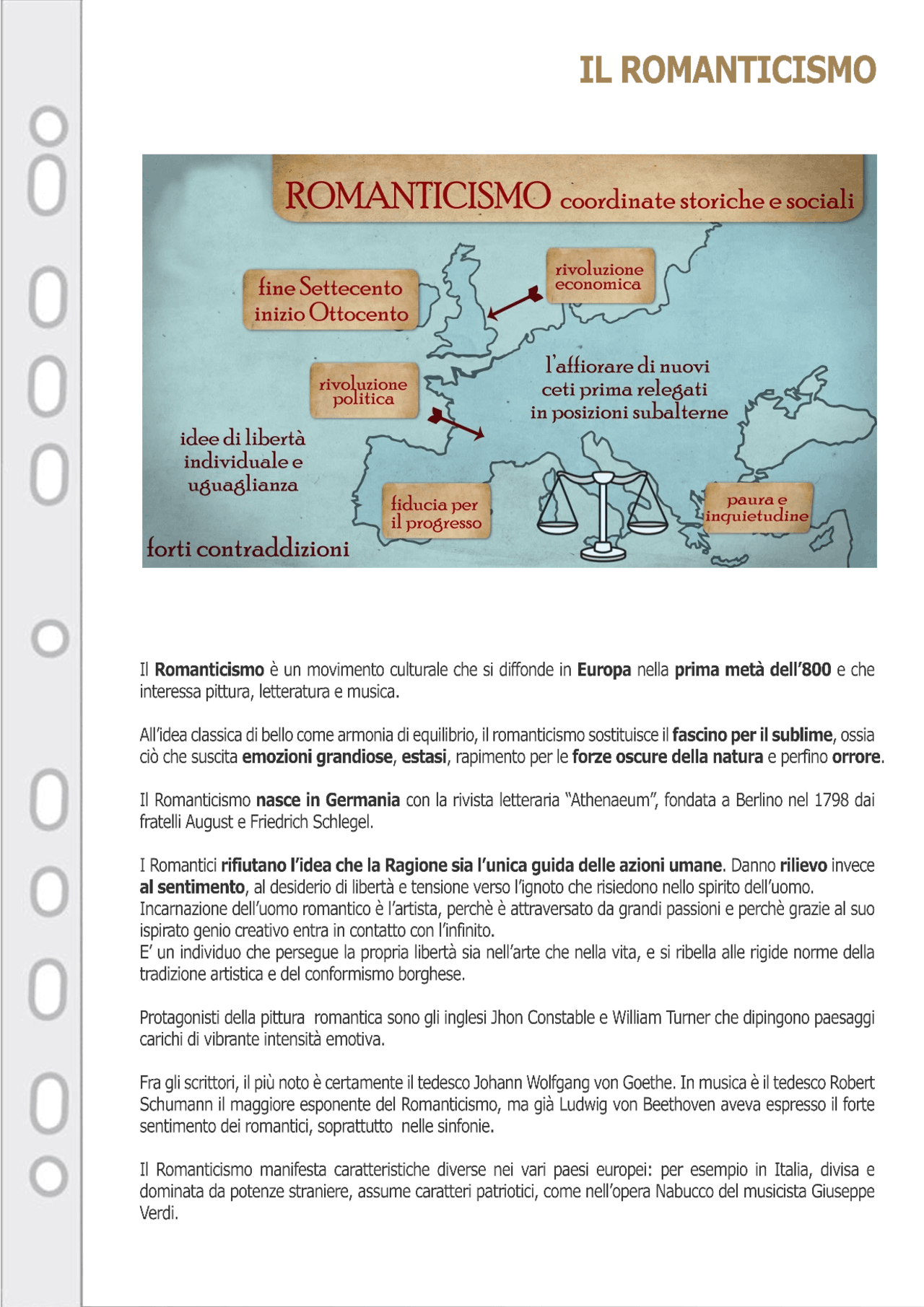 Riassunto sul Romanticismo - Docsity