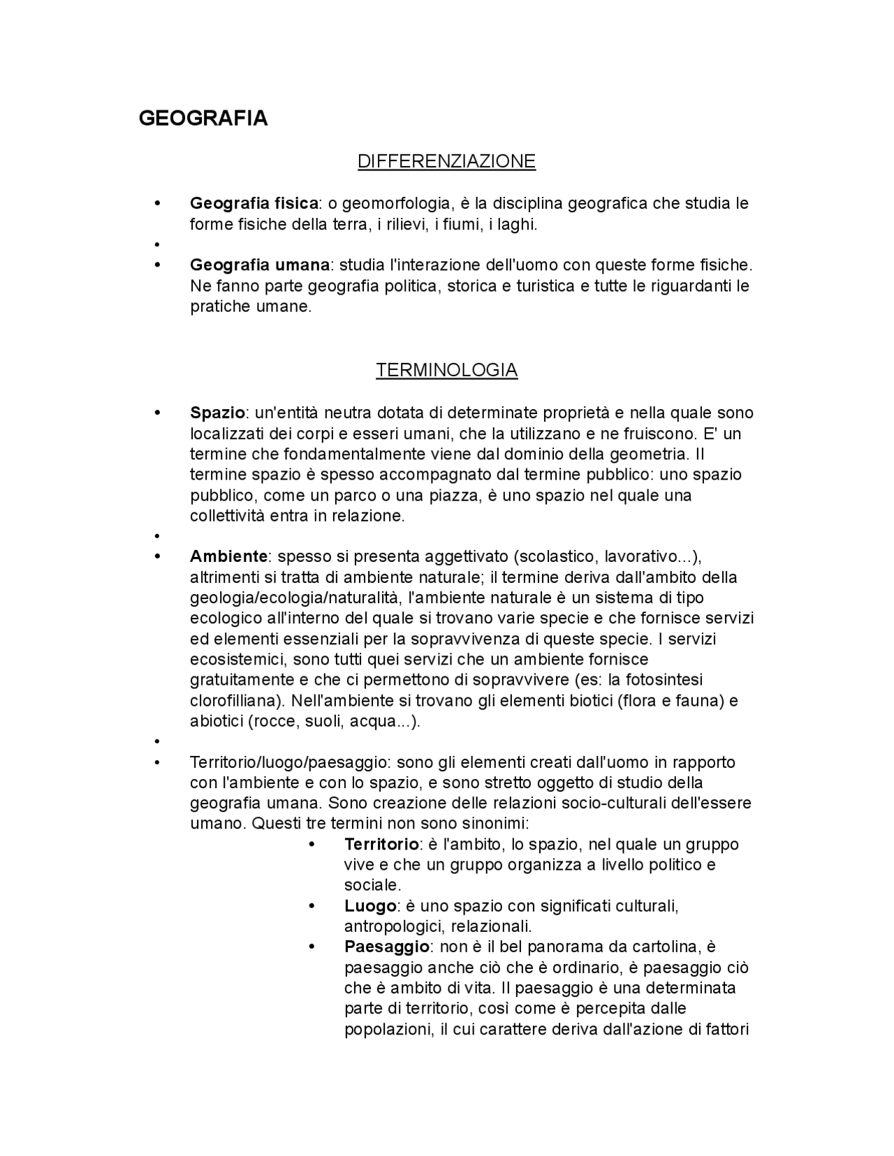 Riassunto Del Libro Di Geografia Docsity