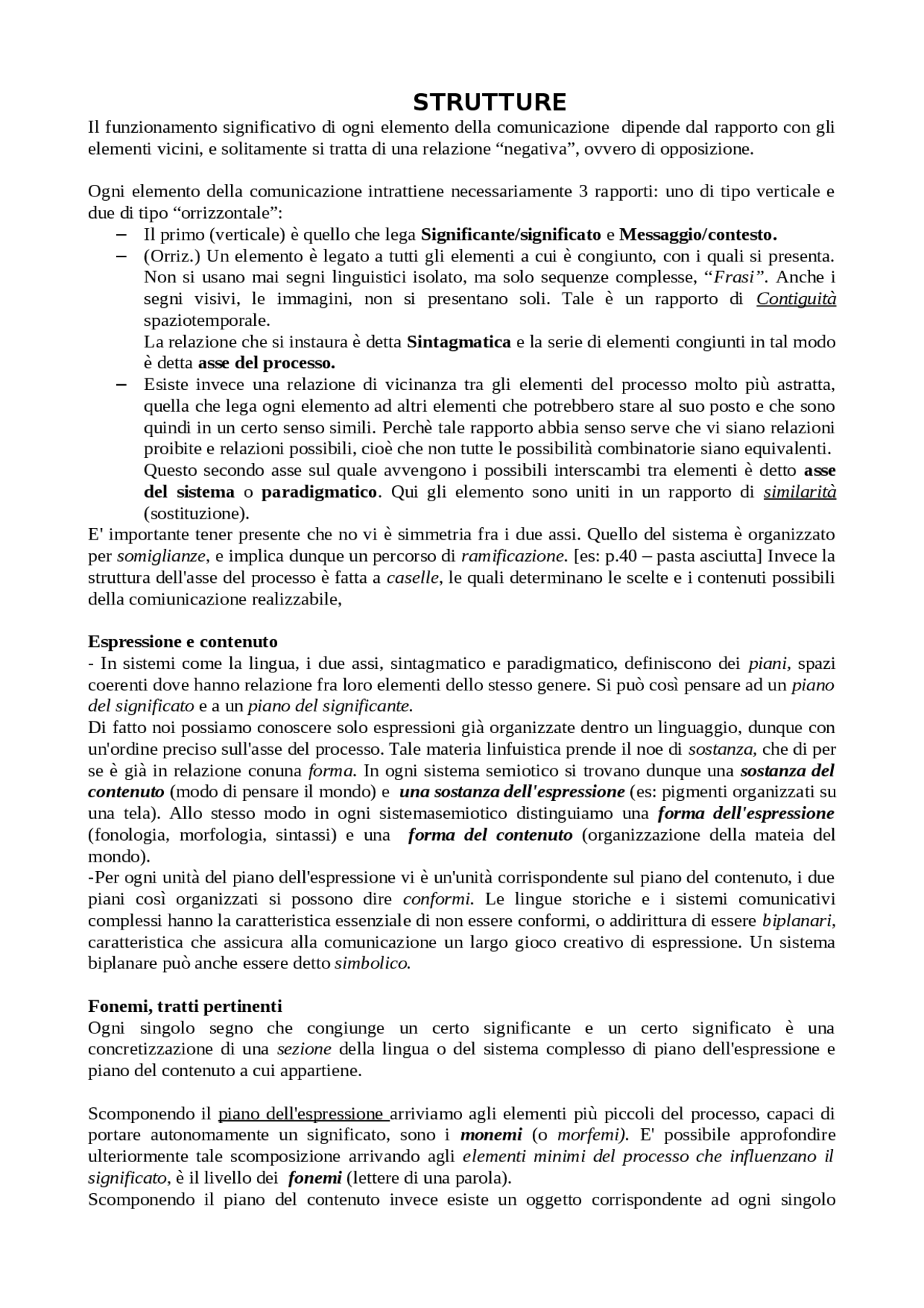 Manuale Di Semiotica Docsity