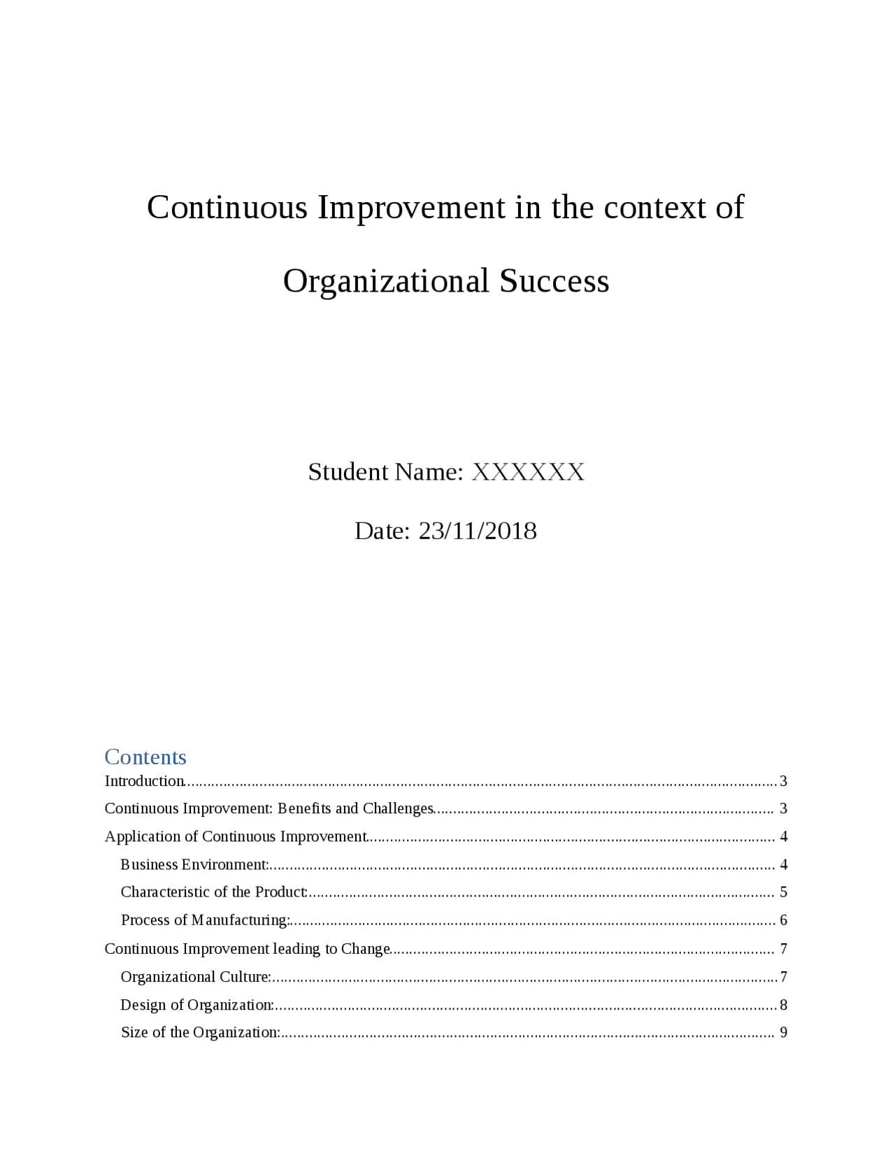 Project Management Report Docsity
