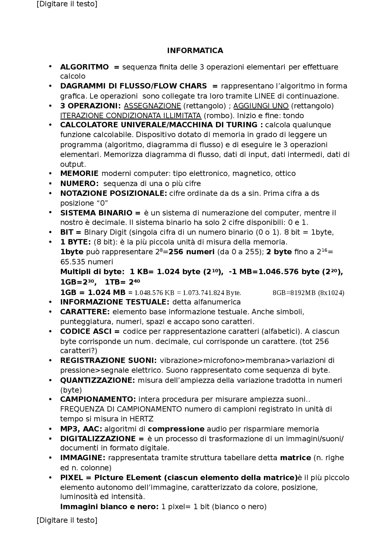 Informatica Di Base Mezzini Docsity