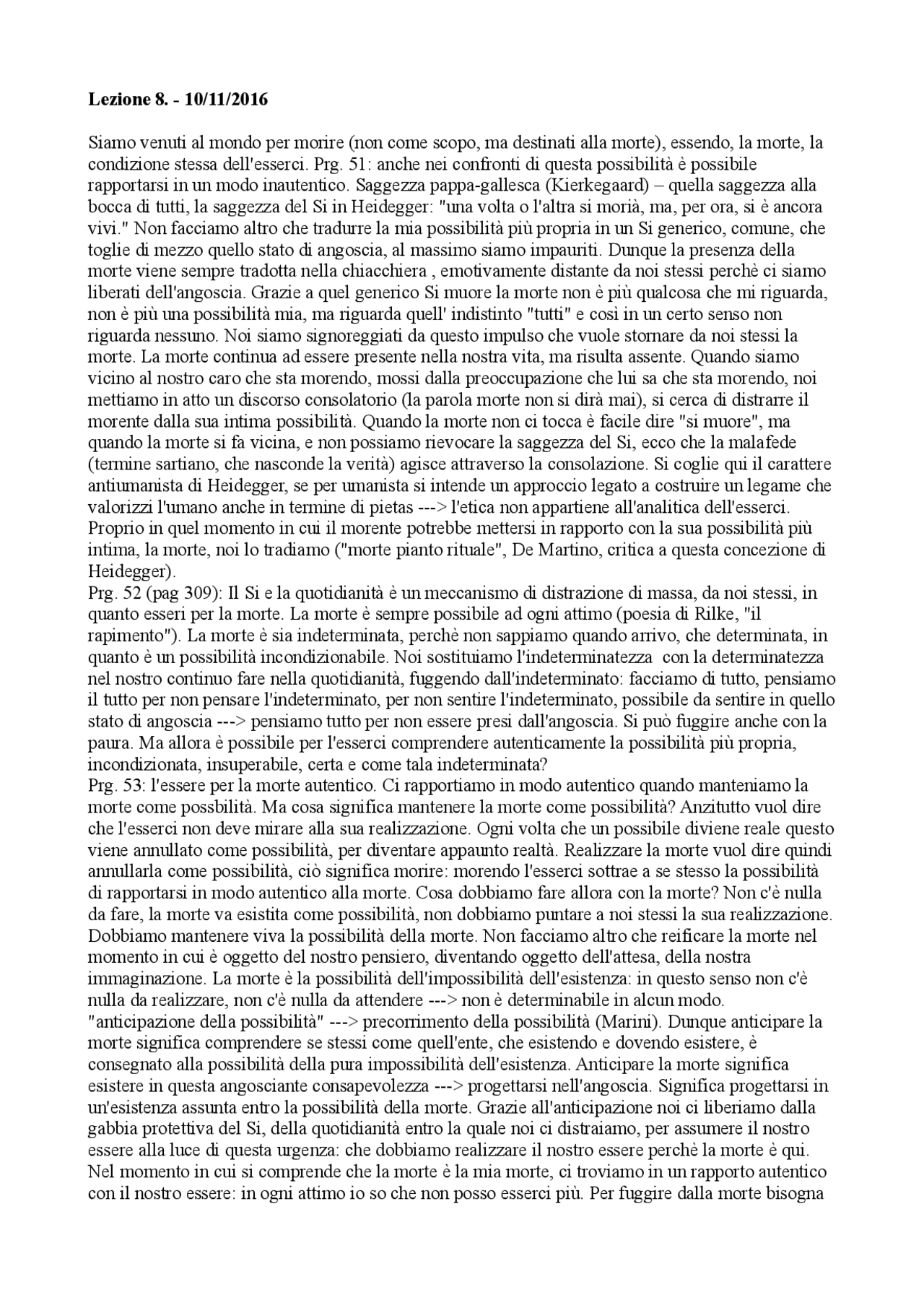 Martin Heidegger Essere E Tempo Docsity
