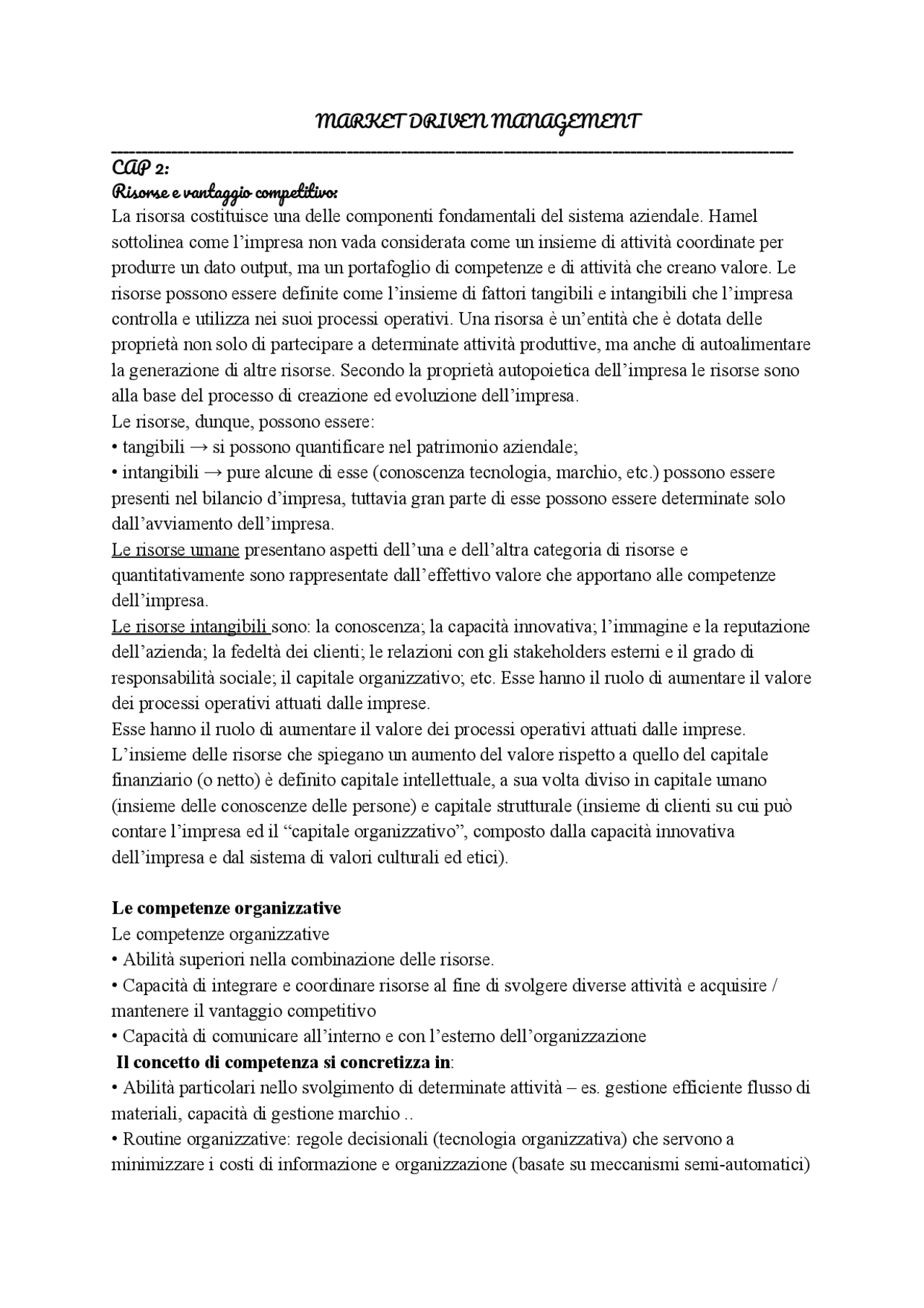 Cap 2 Market Driven Management Docsity
