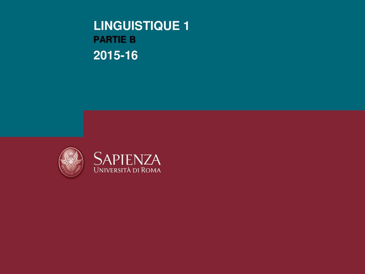Lingua Francese I Parte B Floquet Docsity