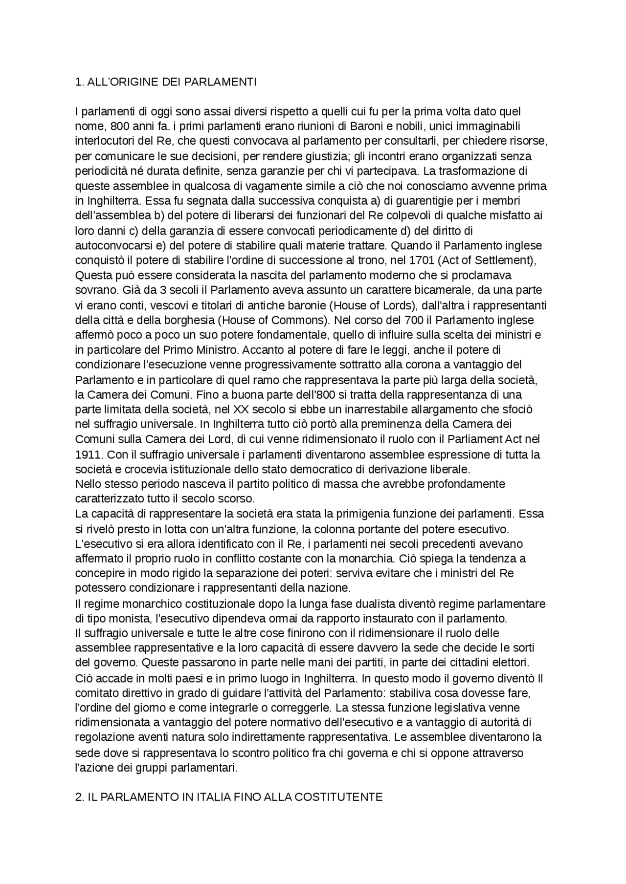 Riassunto Diritto Pubblico Docsity