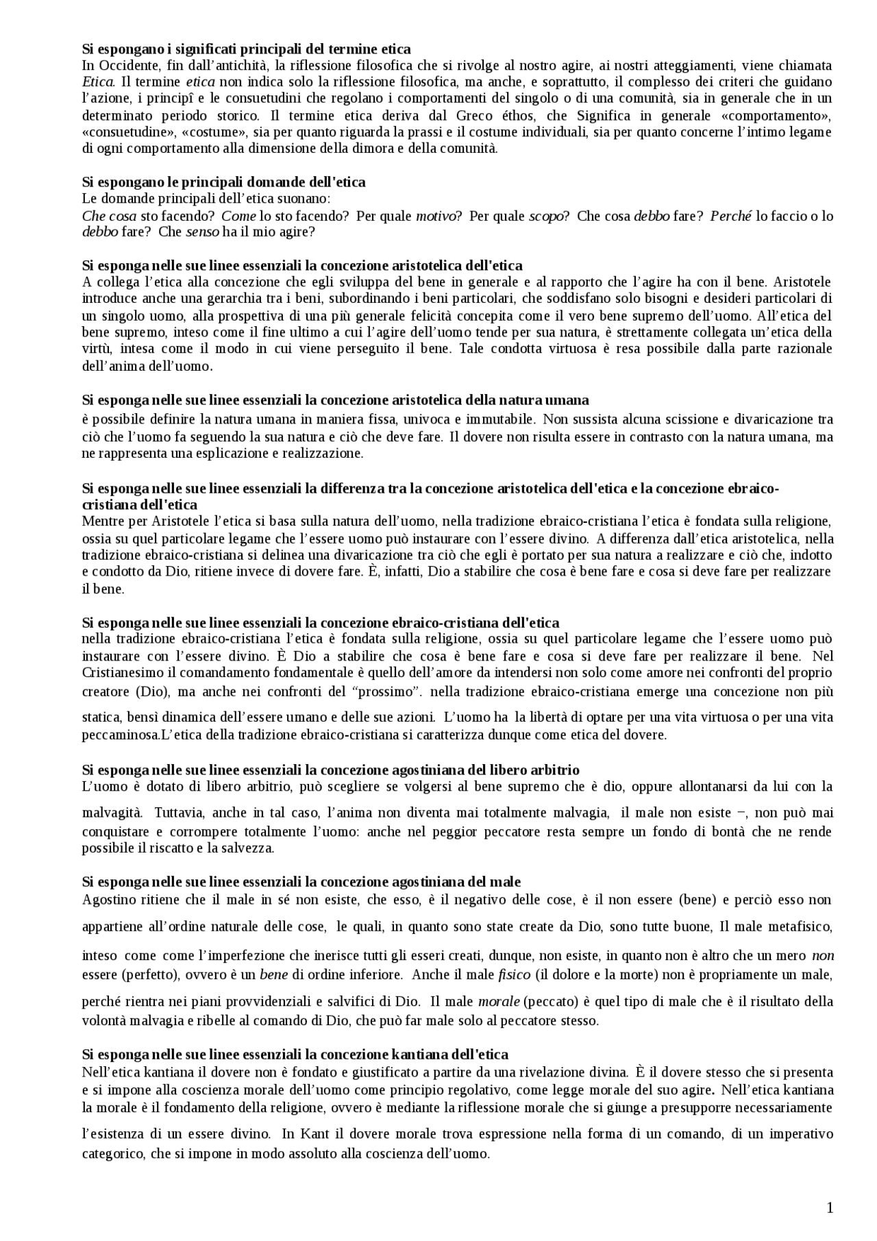 Risposte aperte etica della comunicazione e dell'informzione - Docsity