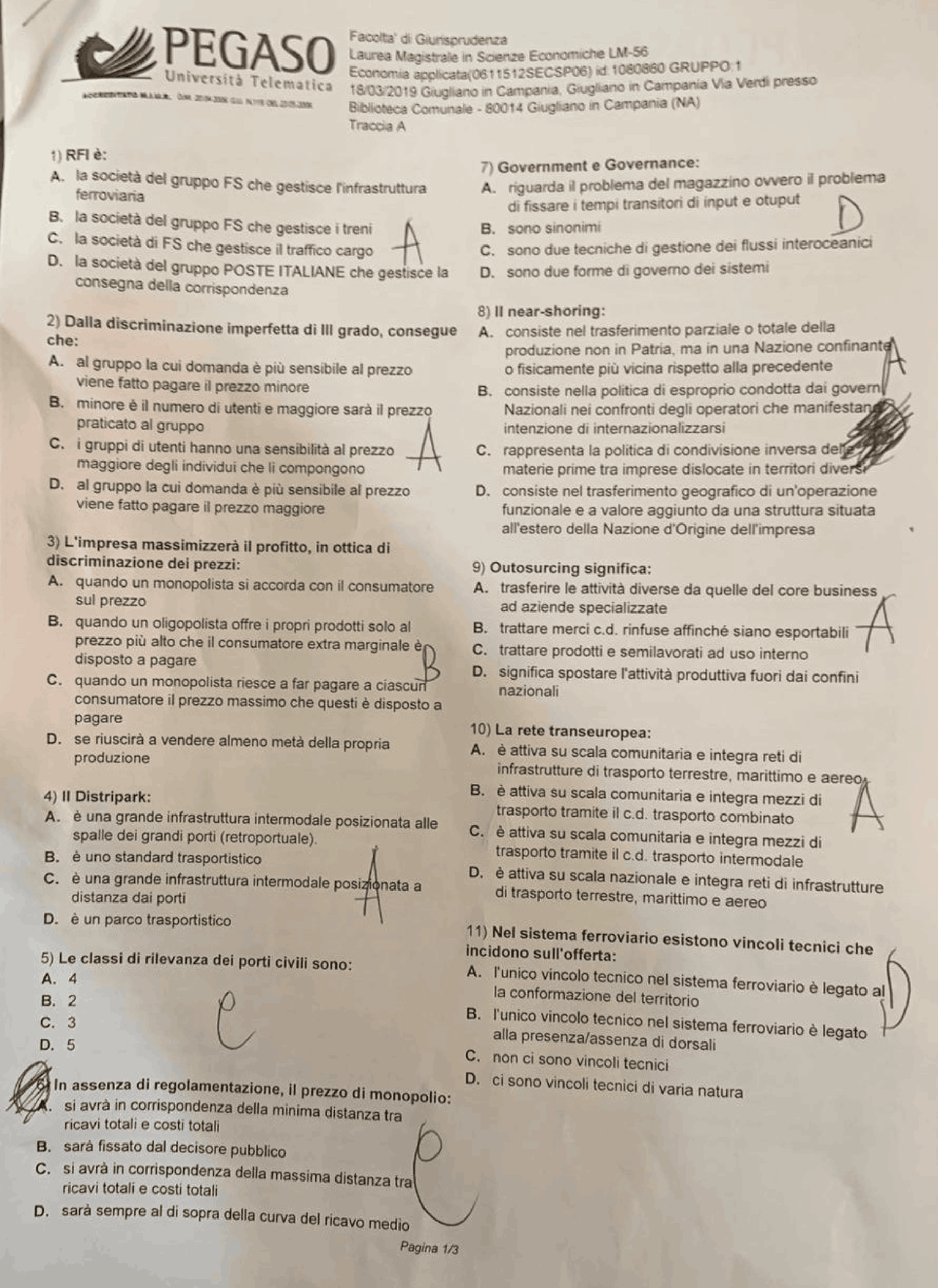 Esame Economia Applicata Docsity