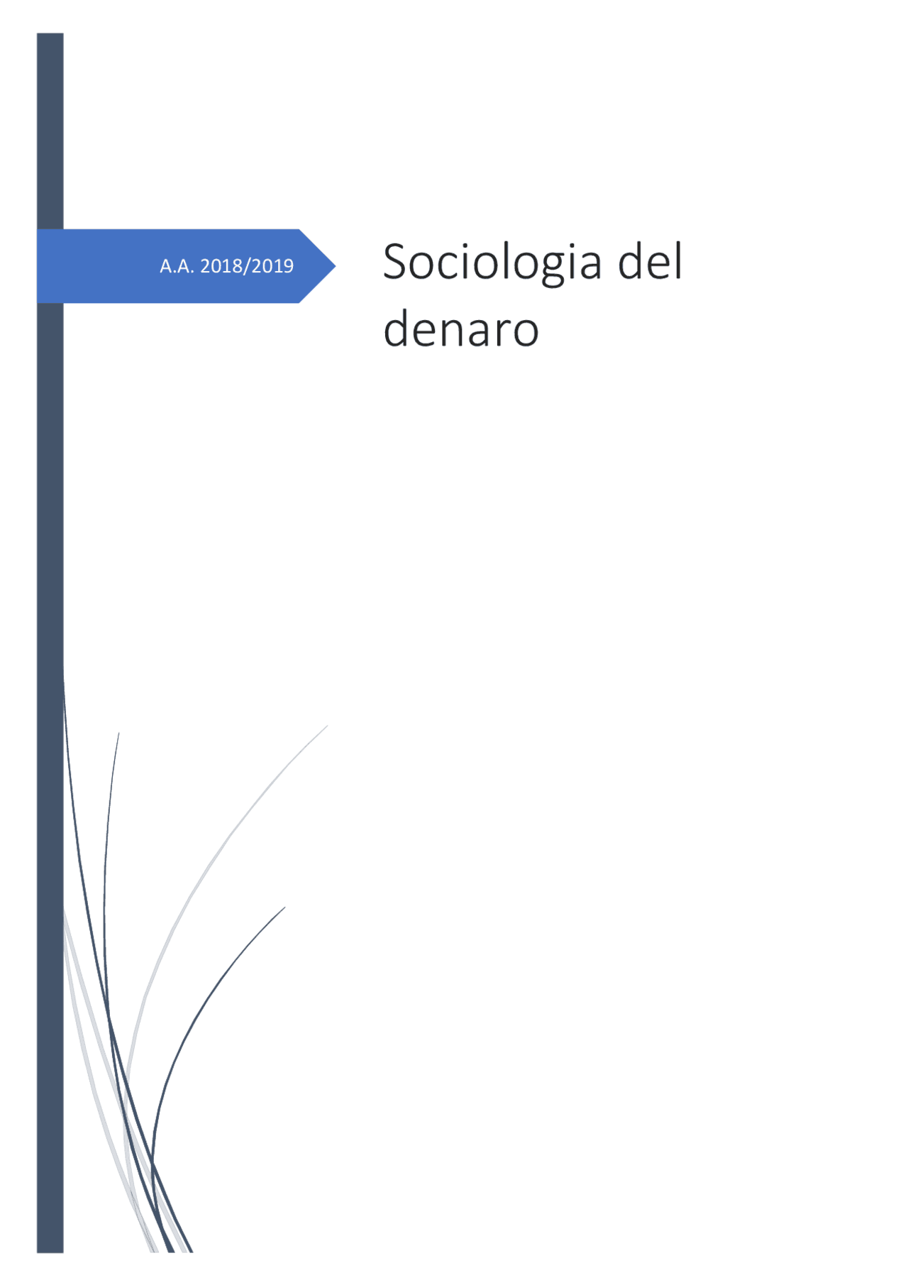 Appunti Di Sociologia Del Denaro Docsity
