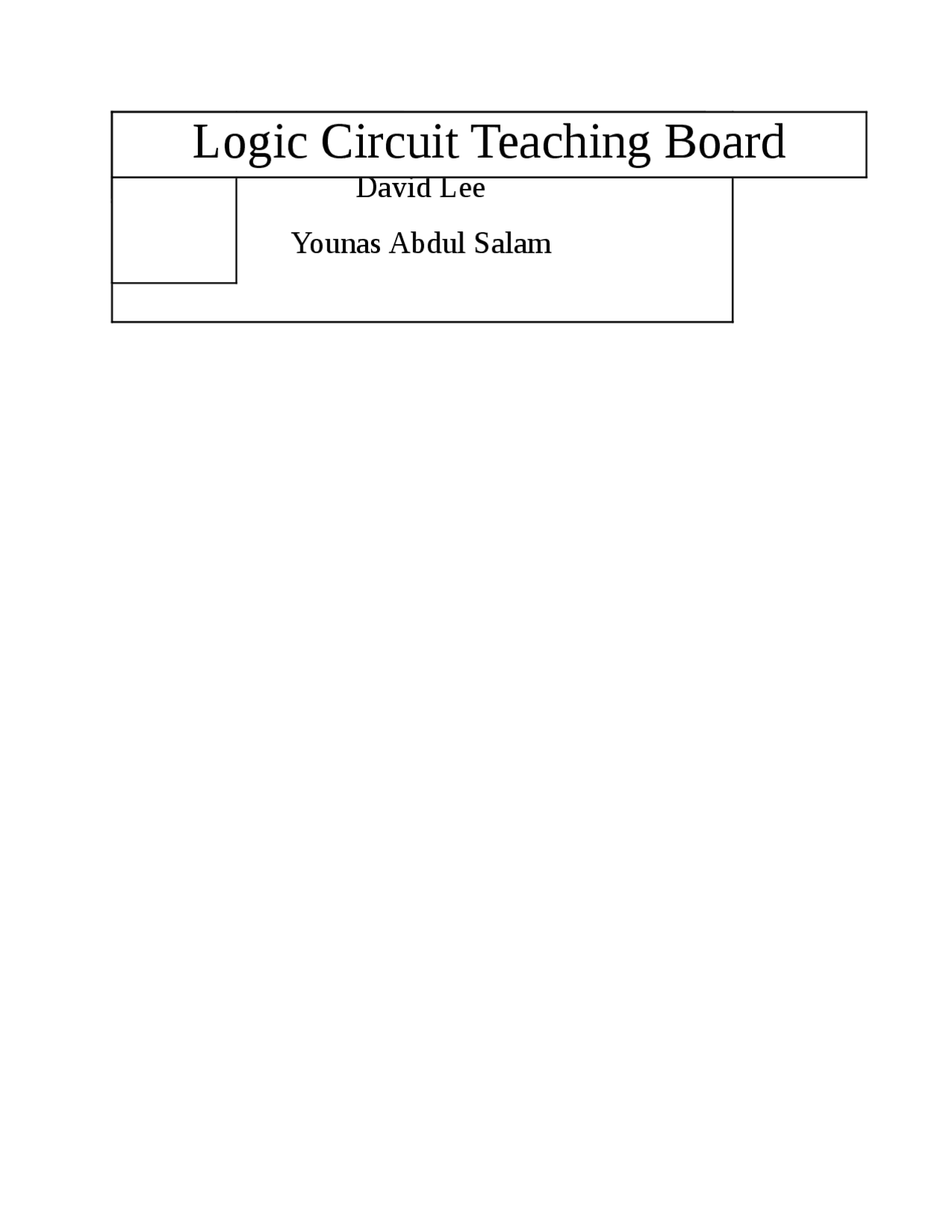 Logic Circuit Teaching Board Docsity