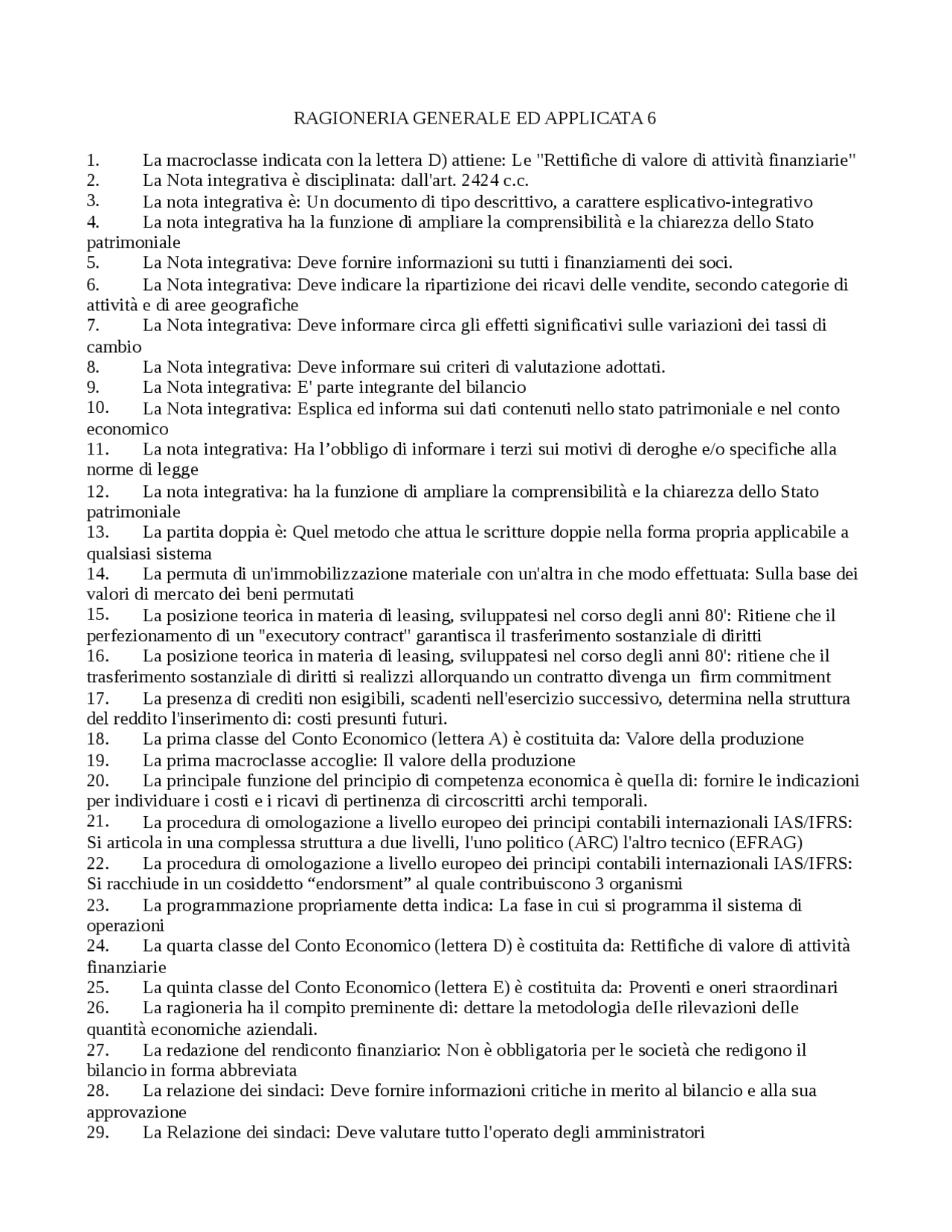 Ragioneria Generale E Applicata Docsity