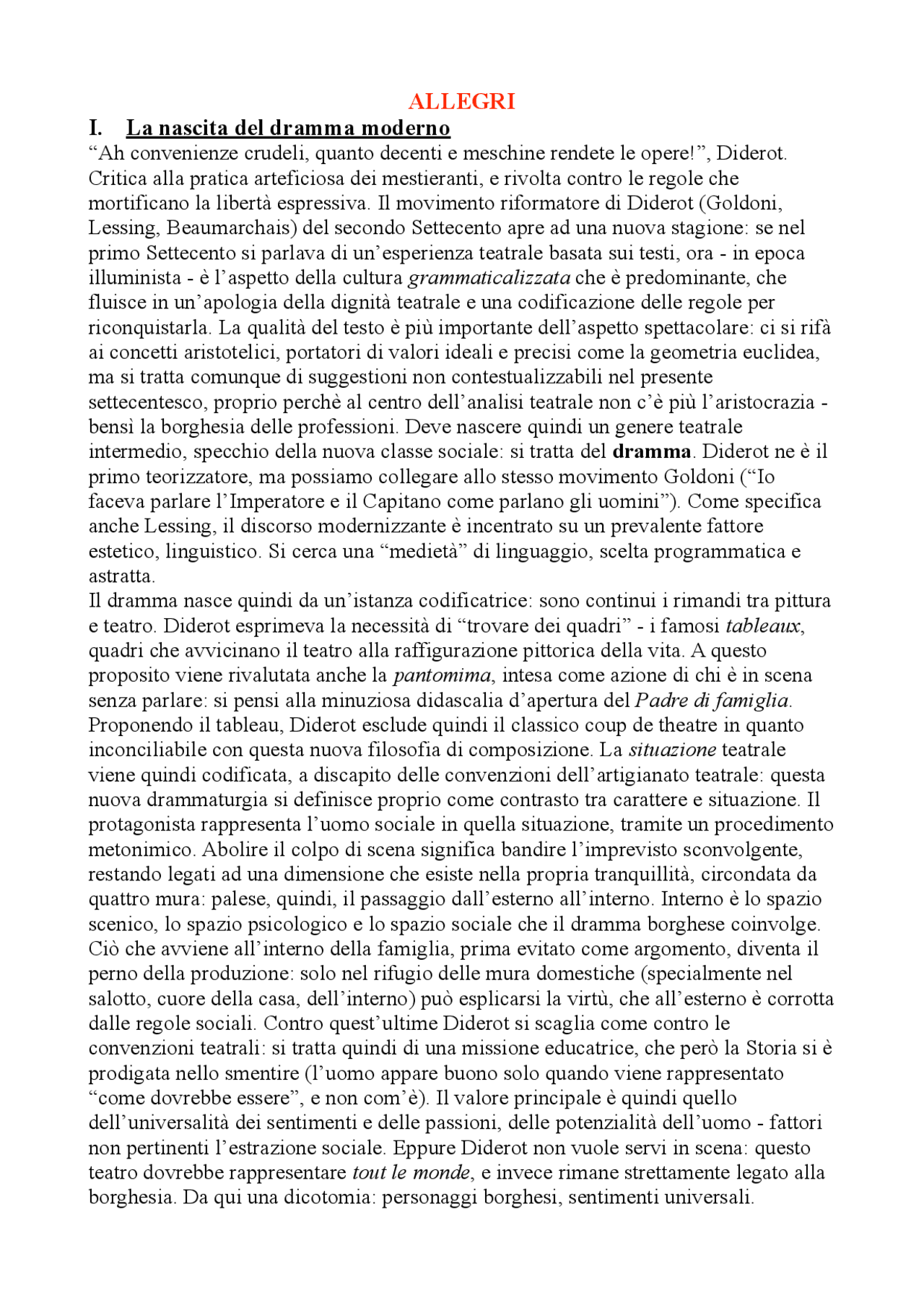 Manuale Teatro Allegri Docsity