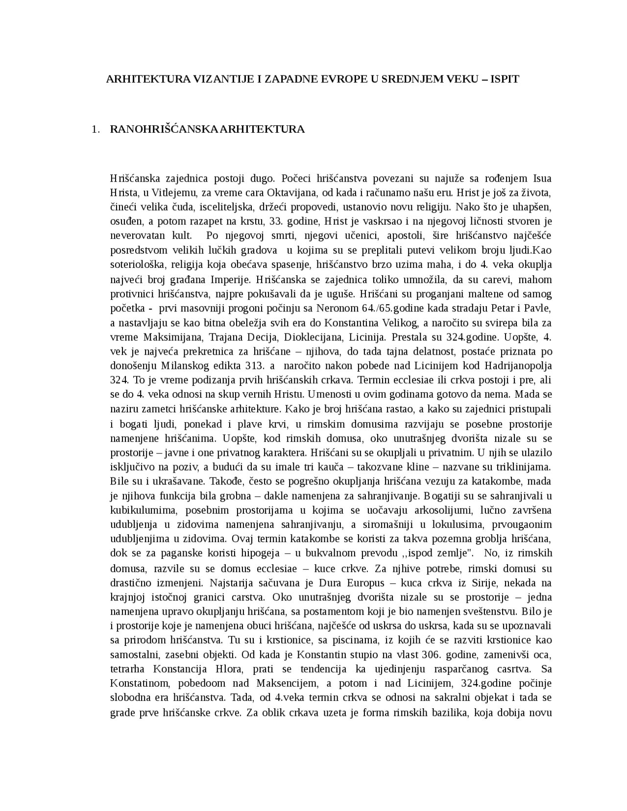 Arhitektura Ispitna Pitanja Beleške Predlog Arhitektura Docsity