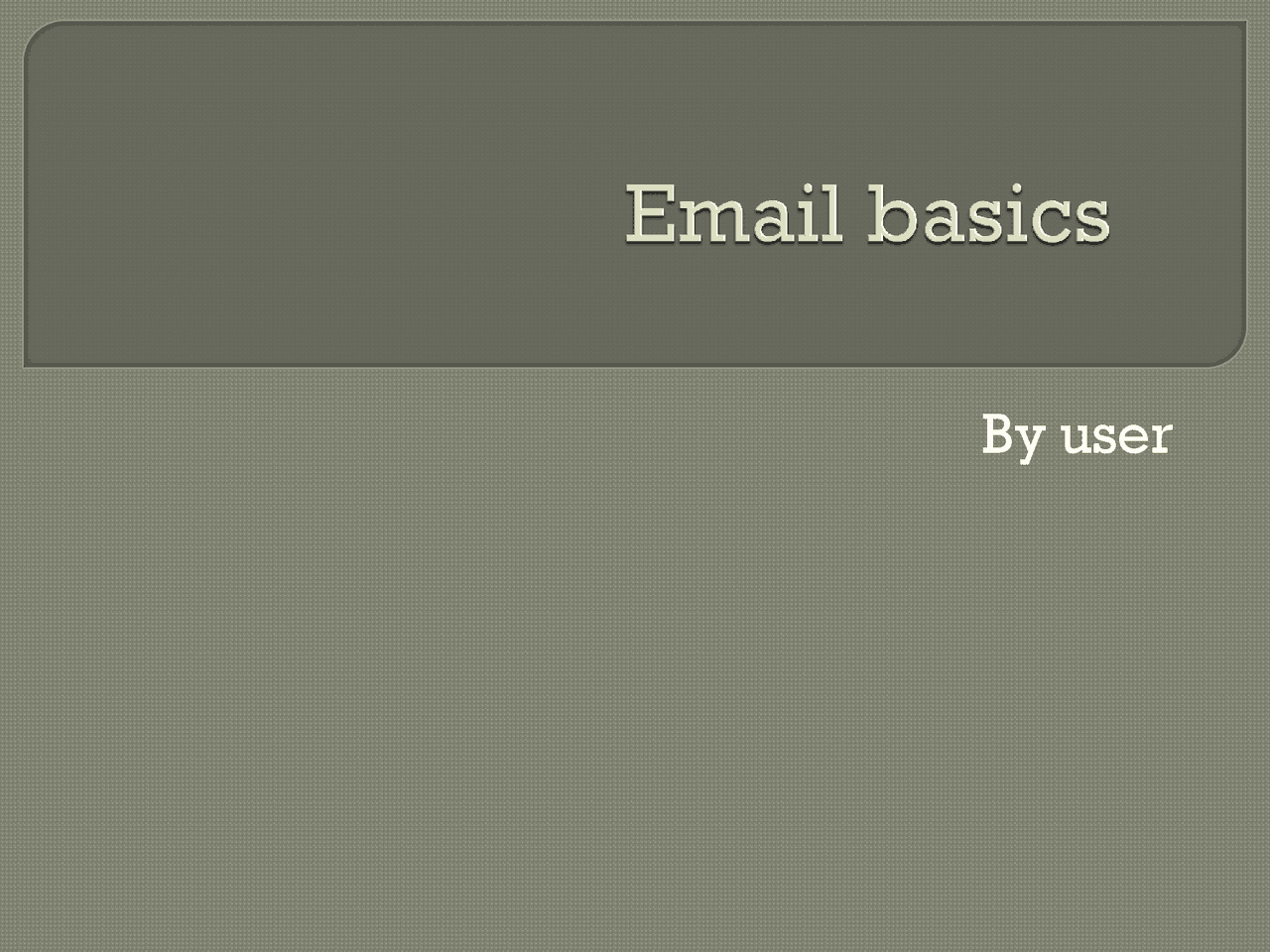 Email basics for students - Docsity