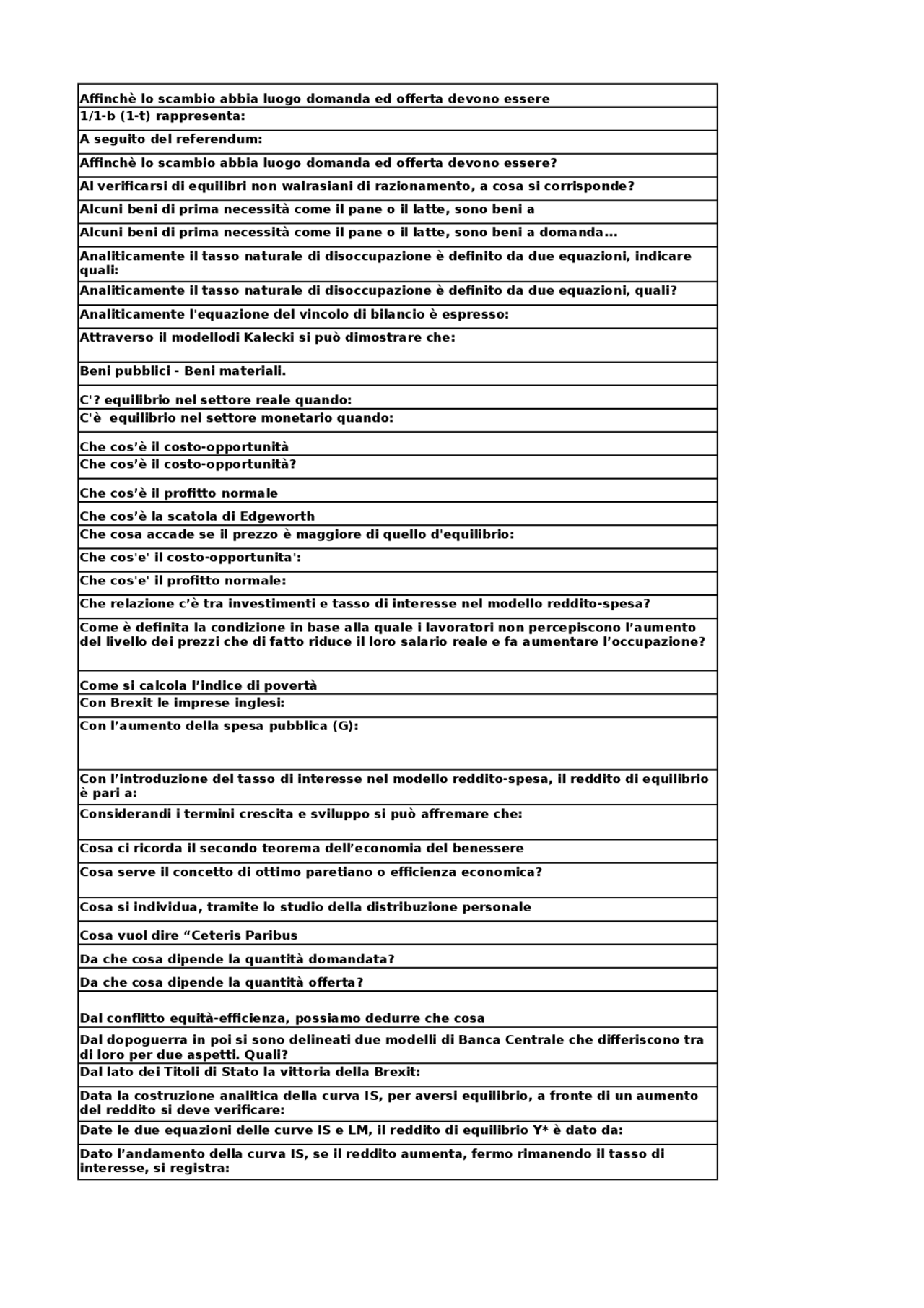 Domande Con Relative Risposte Docsity